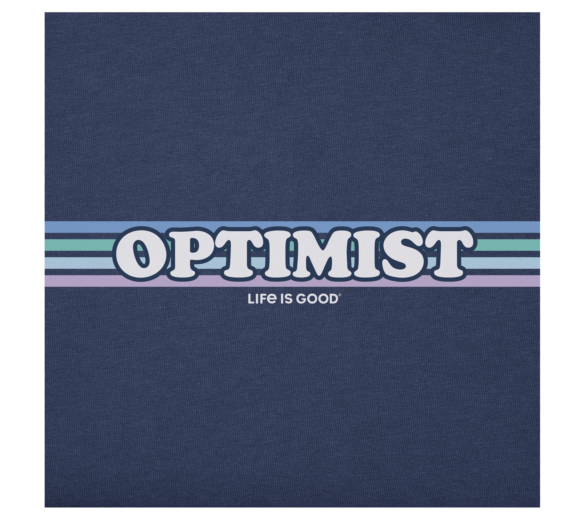 Life is Good Women's Optimist Retro Stripe Crusher Knit Tee - QVC.com