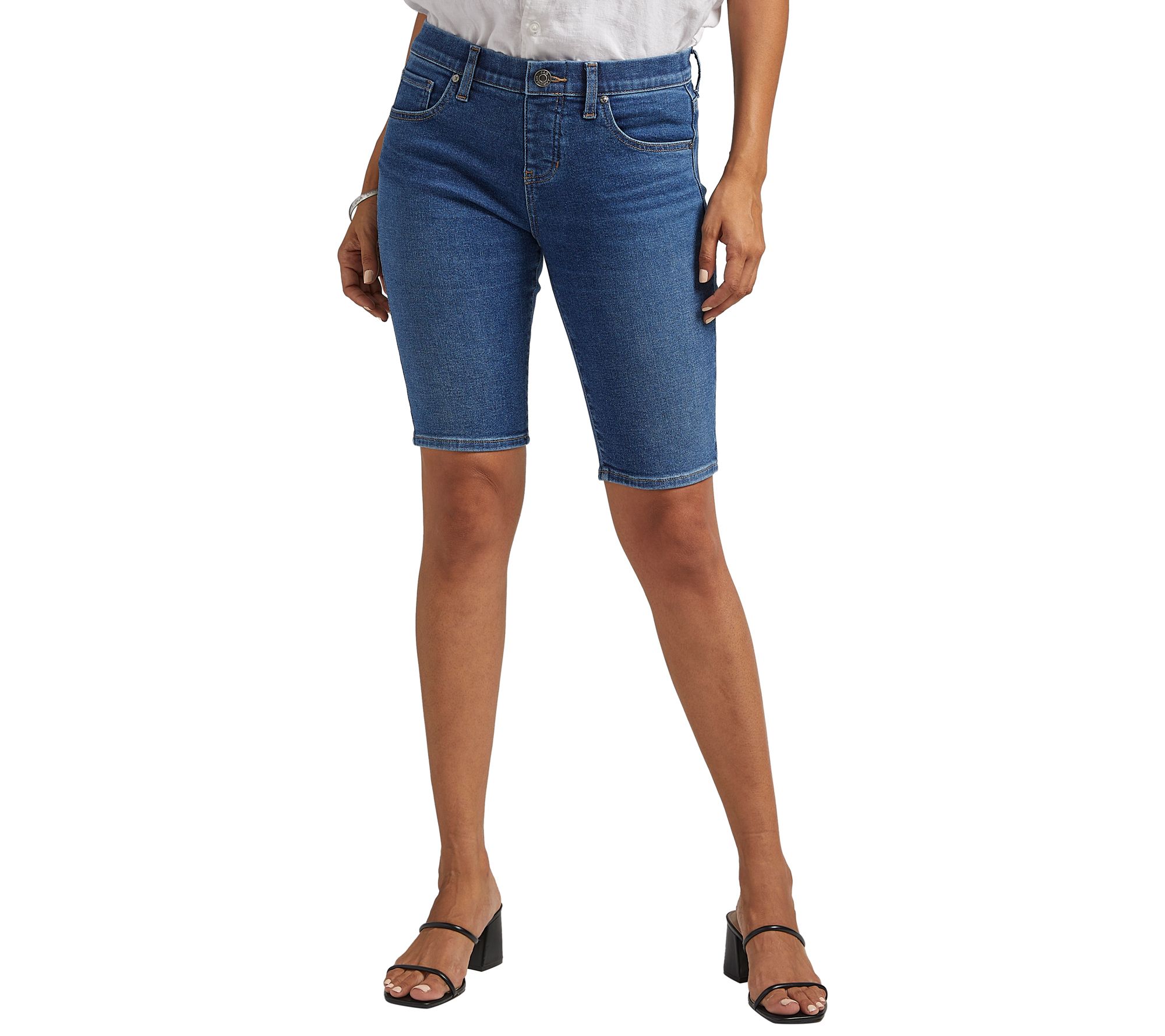 JAG Maya Mid Rise 10-Inch Shorts - Vista Blue - QVC.com