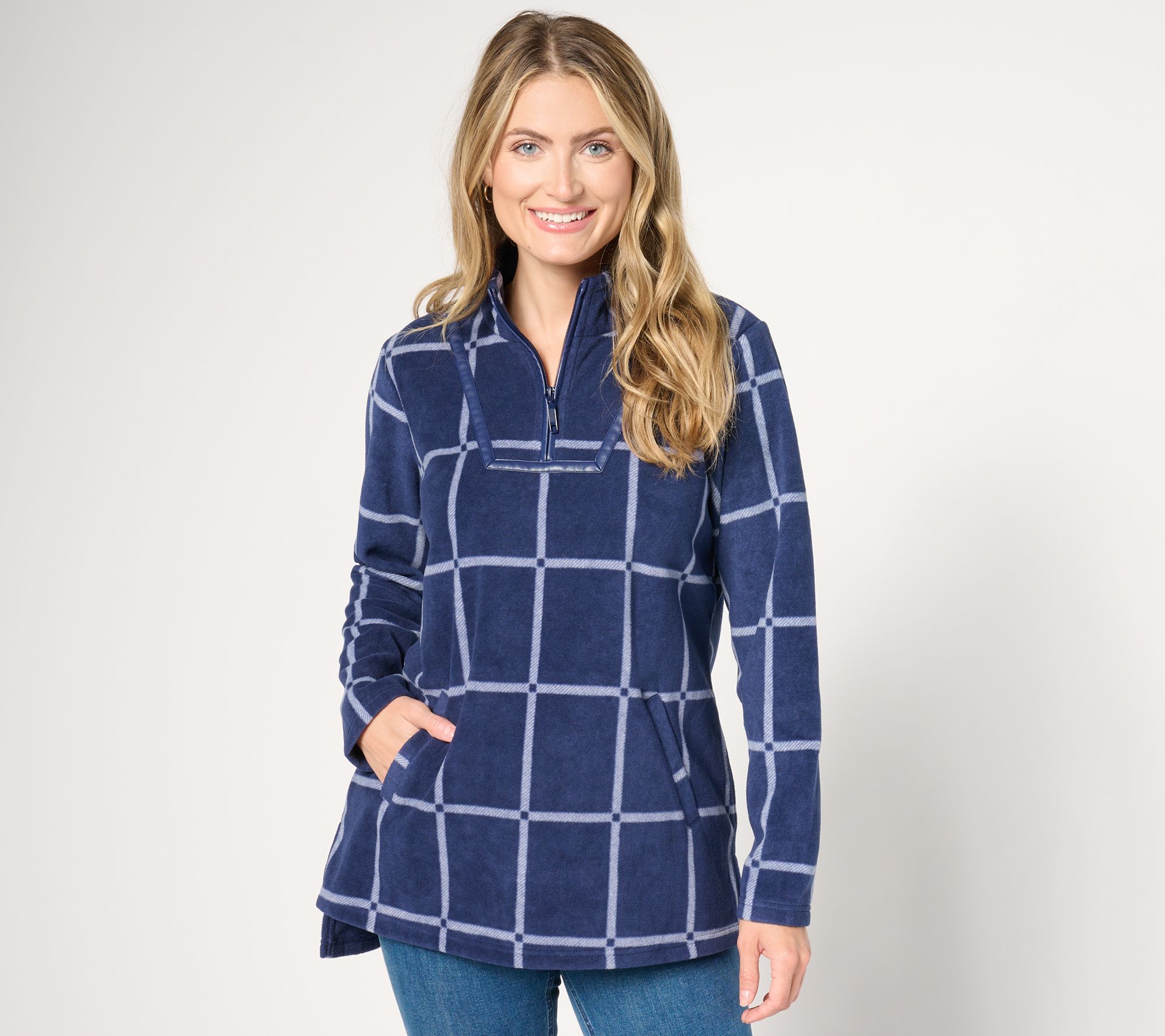 Susan Graver Printed Fleece Pullover Tunic - QVC.com