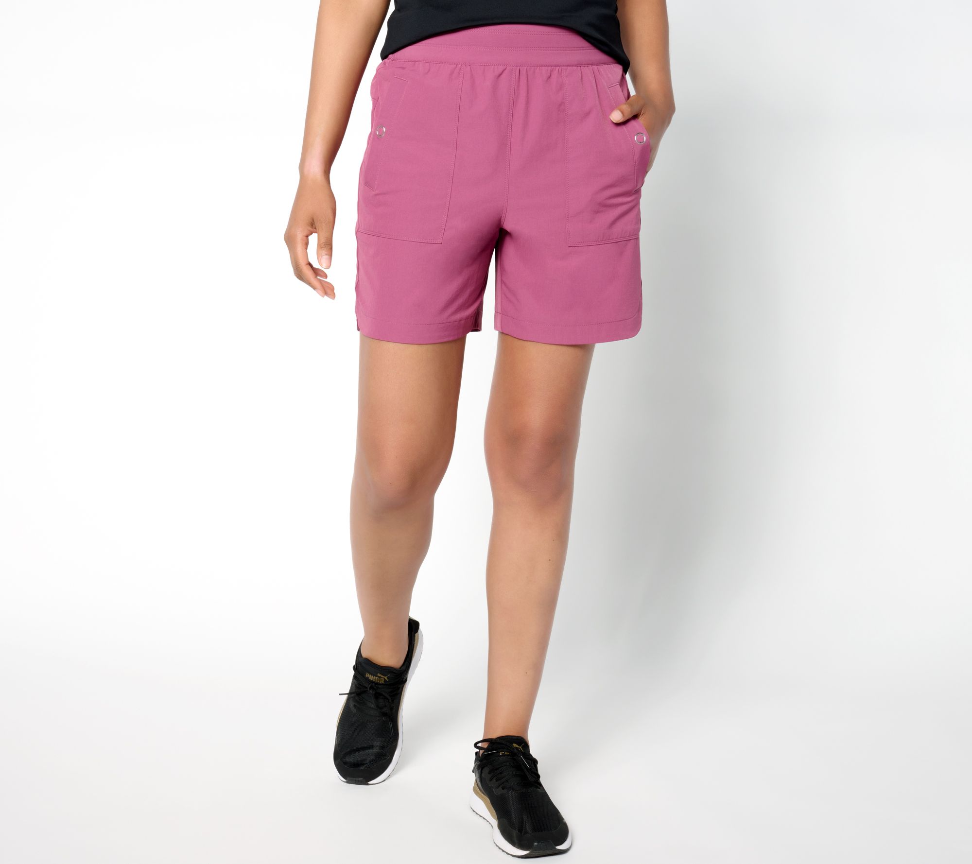"As Is" zuda Textured Stretch Woven Bermuda Short - QVC.com