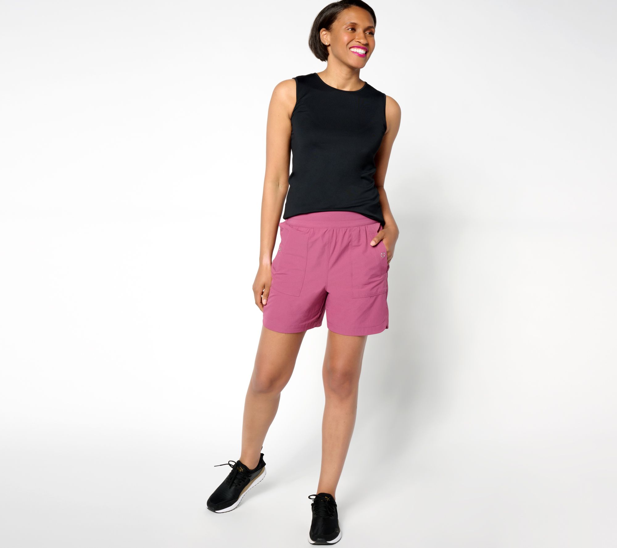 "As Is" zuda Textured Stretch Woven Bermuda Short - QVC.com