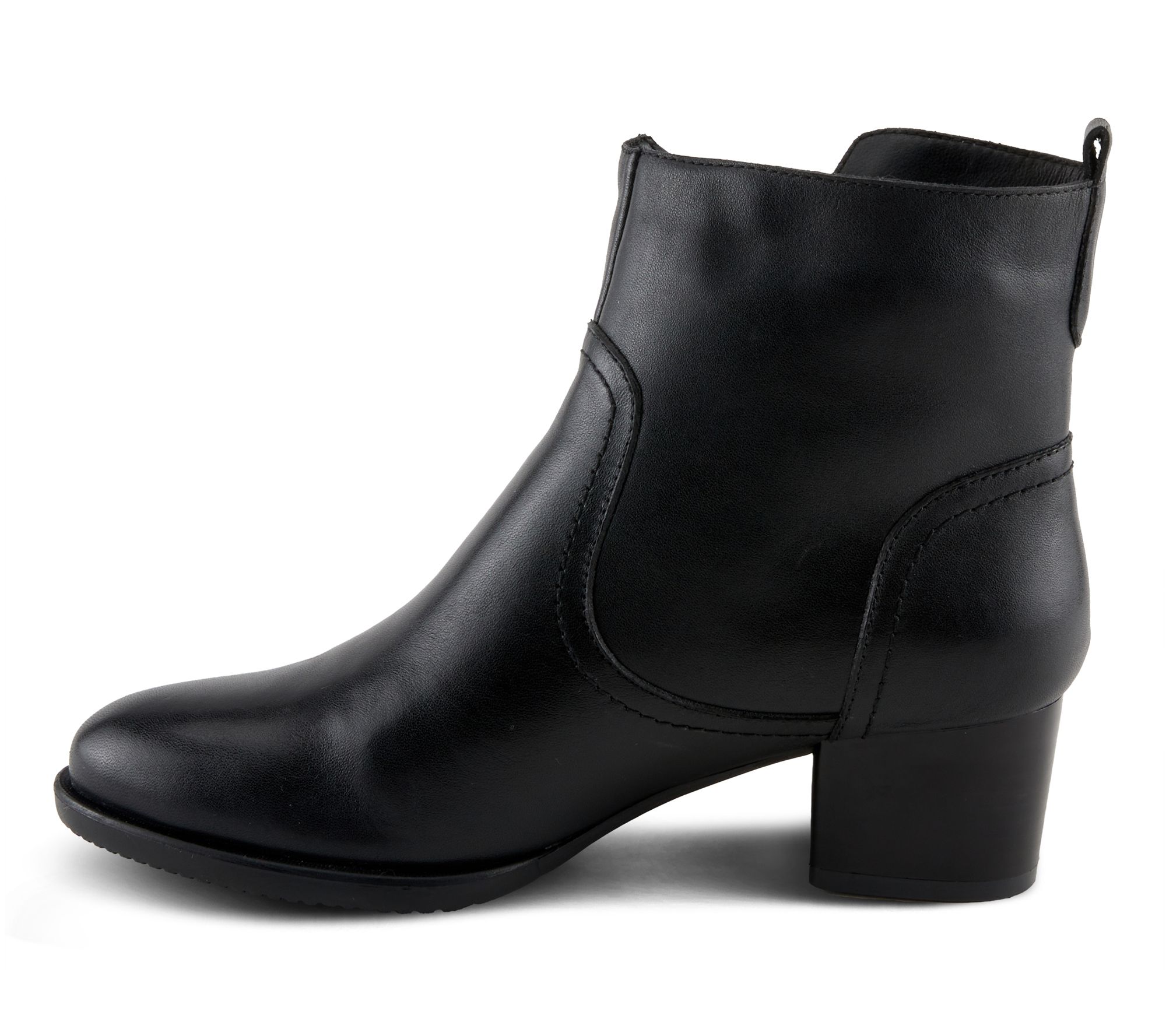 Spring Step Leather Snap Detail Boots - Nazca - QVC.com