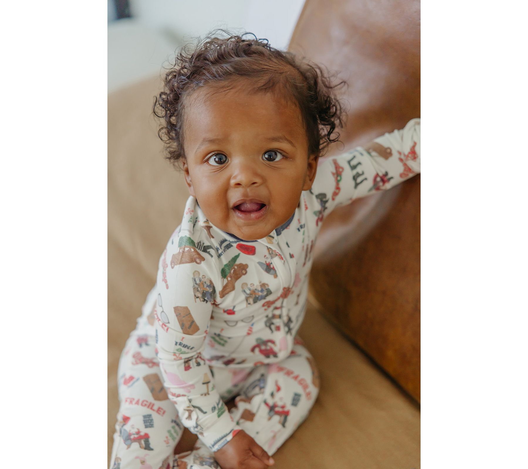 Copper Pearl Zip-Up Footie Pajamas - ChristmasClassics - QVC.com