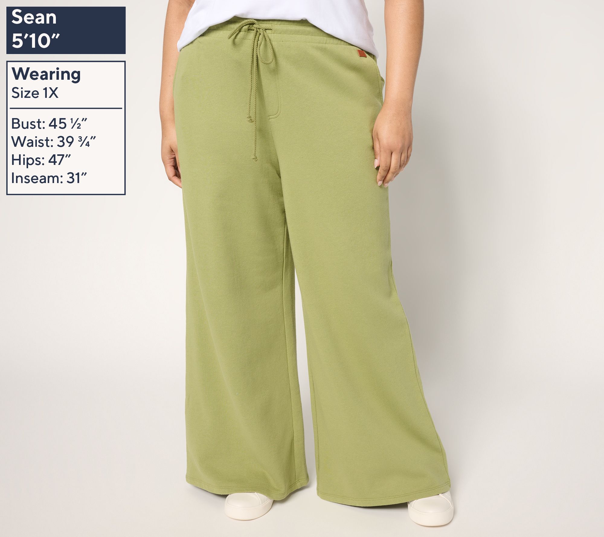 "As Is" Peace Love World Boheme Regular French Terry Monica Pant - QVC.com
