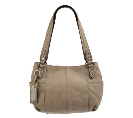 "As Is" Tignanello Pebble Leather Shopper - QVC.com