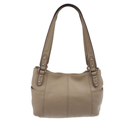 "As Is" Tignanello Pebble Leather Shopper - QVC.com