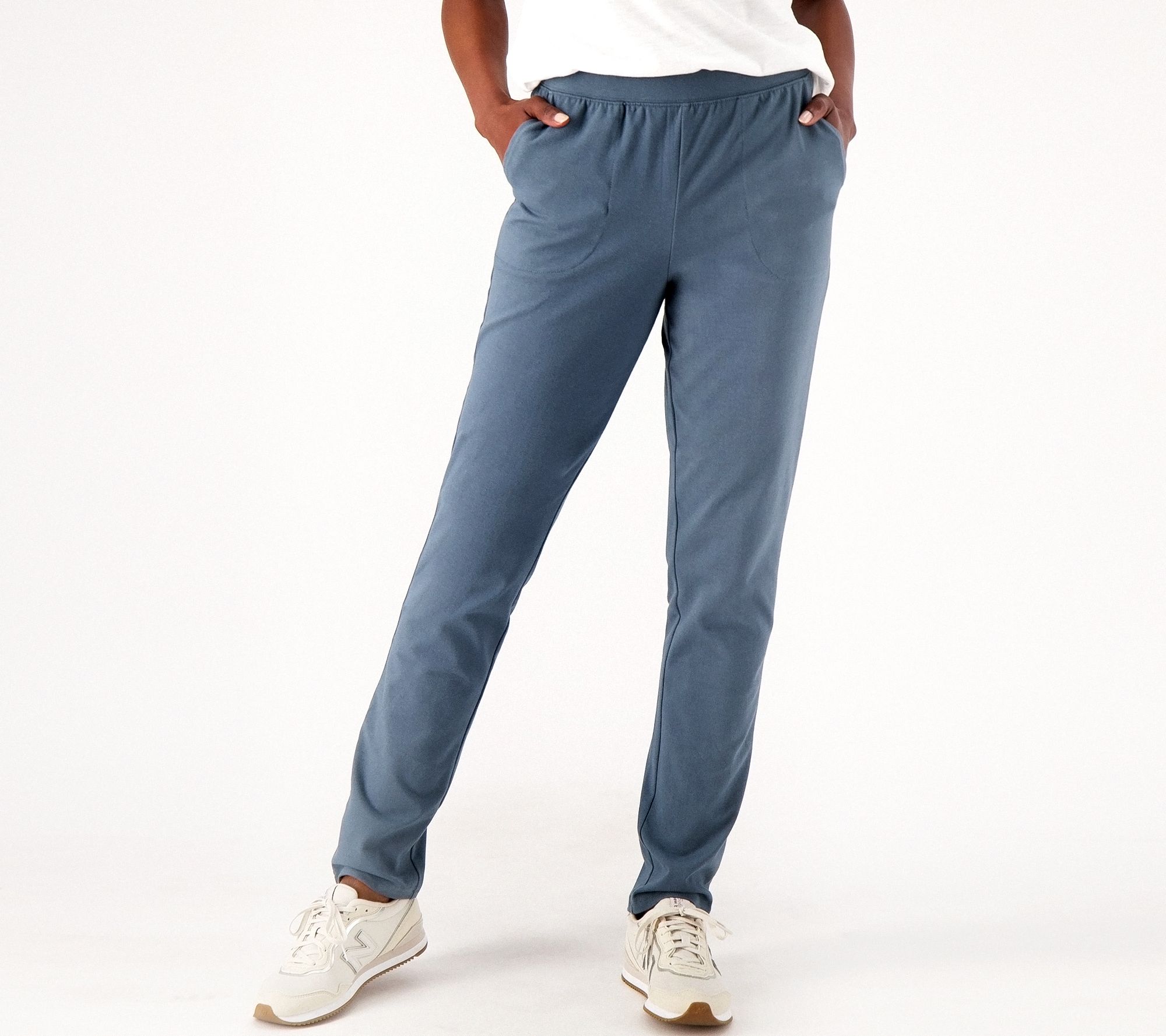 "As Is" Denim & Co. Active Regular Duo Stretch Slim Straight Pants ...