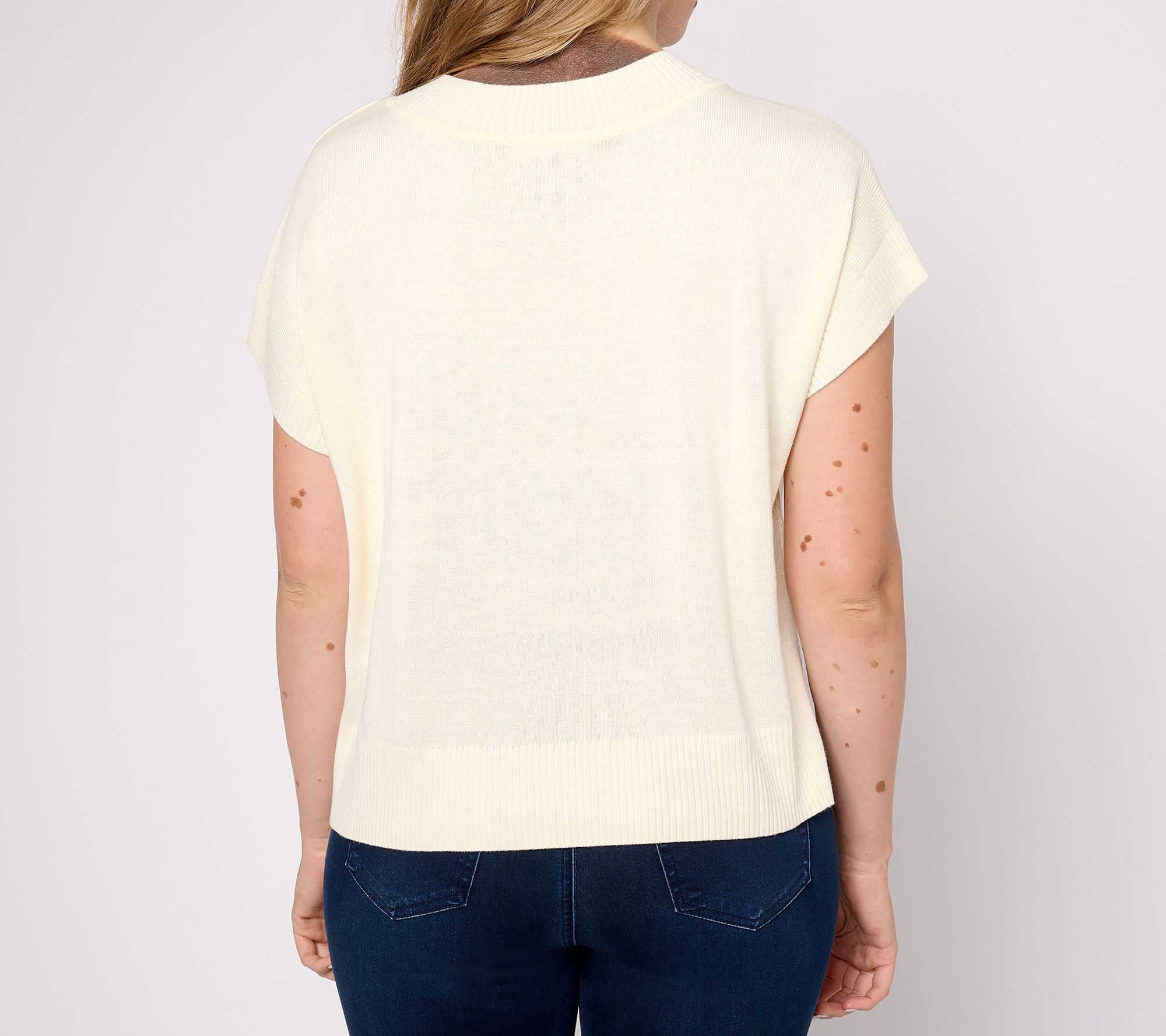 "As Is" Studio Park x Amy Stran Drop Shoulder Sweater Vest - QVC.com