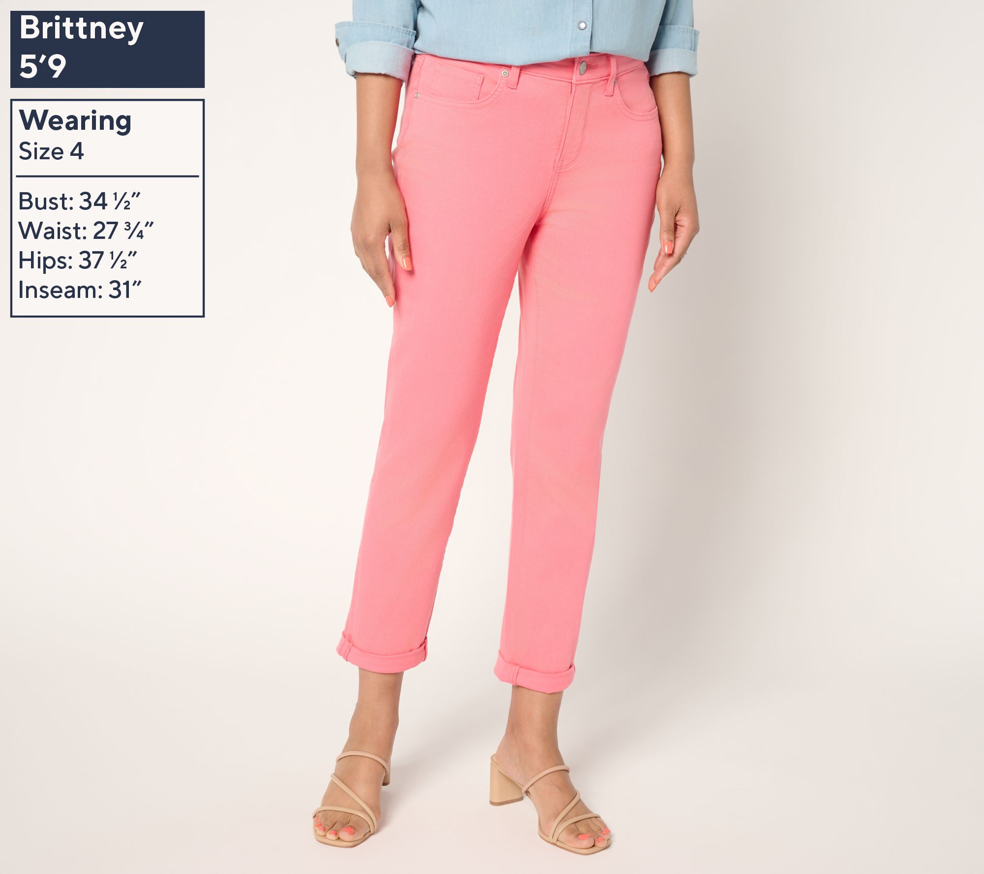 NYDJ Regular Margot Cuffed Girlfriend Jean - QVC.com