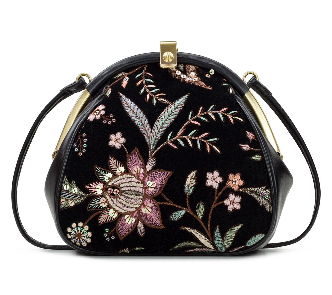 Patricia Nash Portafina Frame Leather Velvet Jacquard - QVC.com