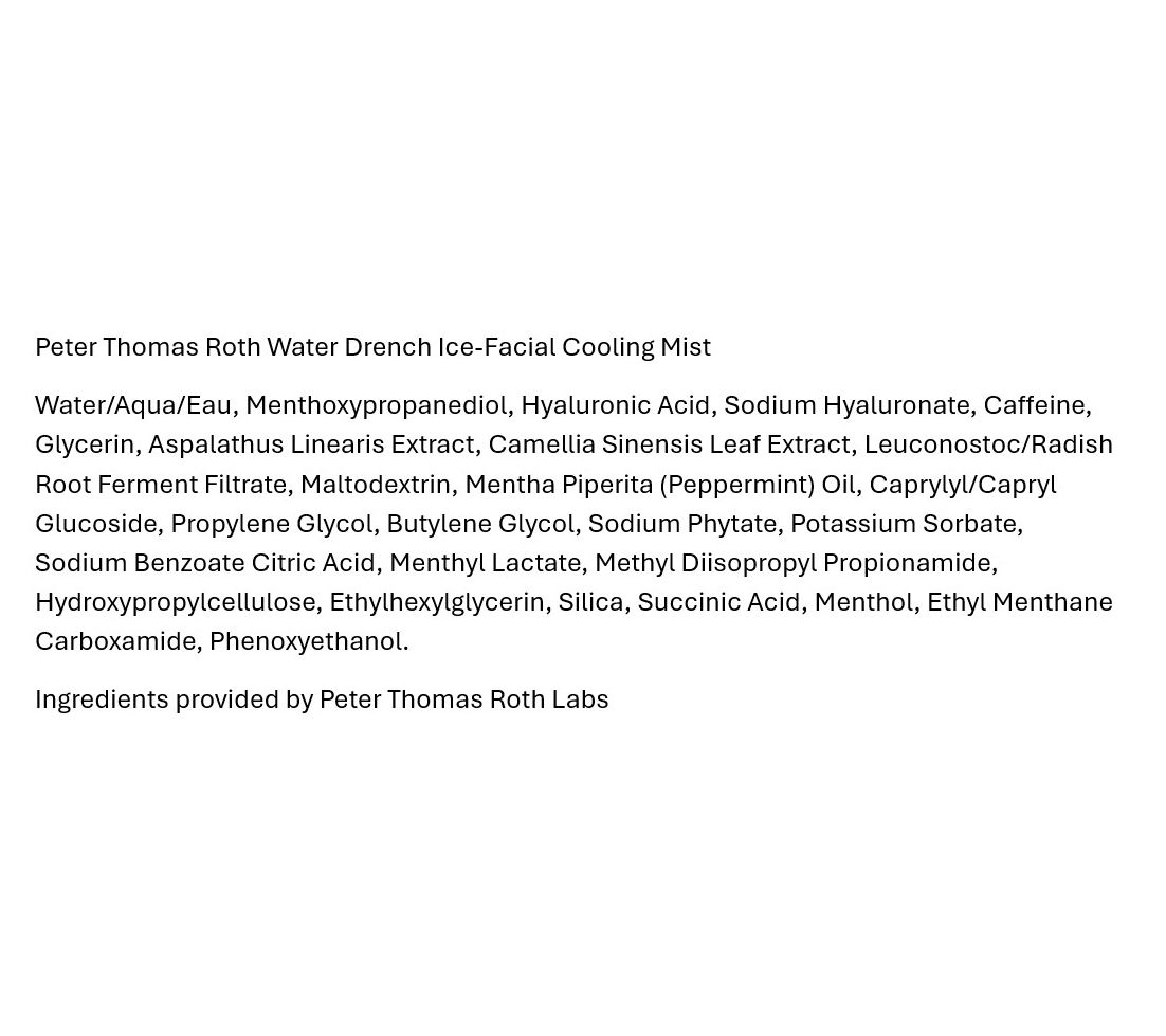 Peter Thomas Roth Water Drench Ice-Facial Cooling Mist - QVC.com