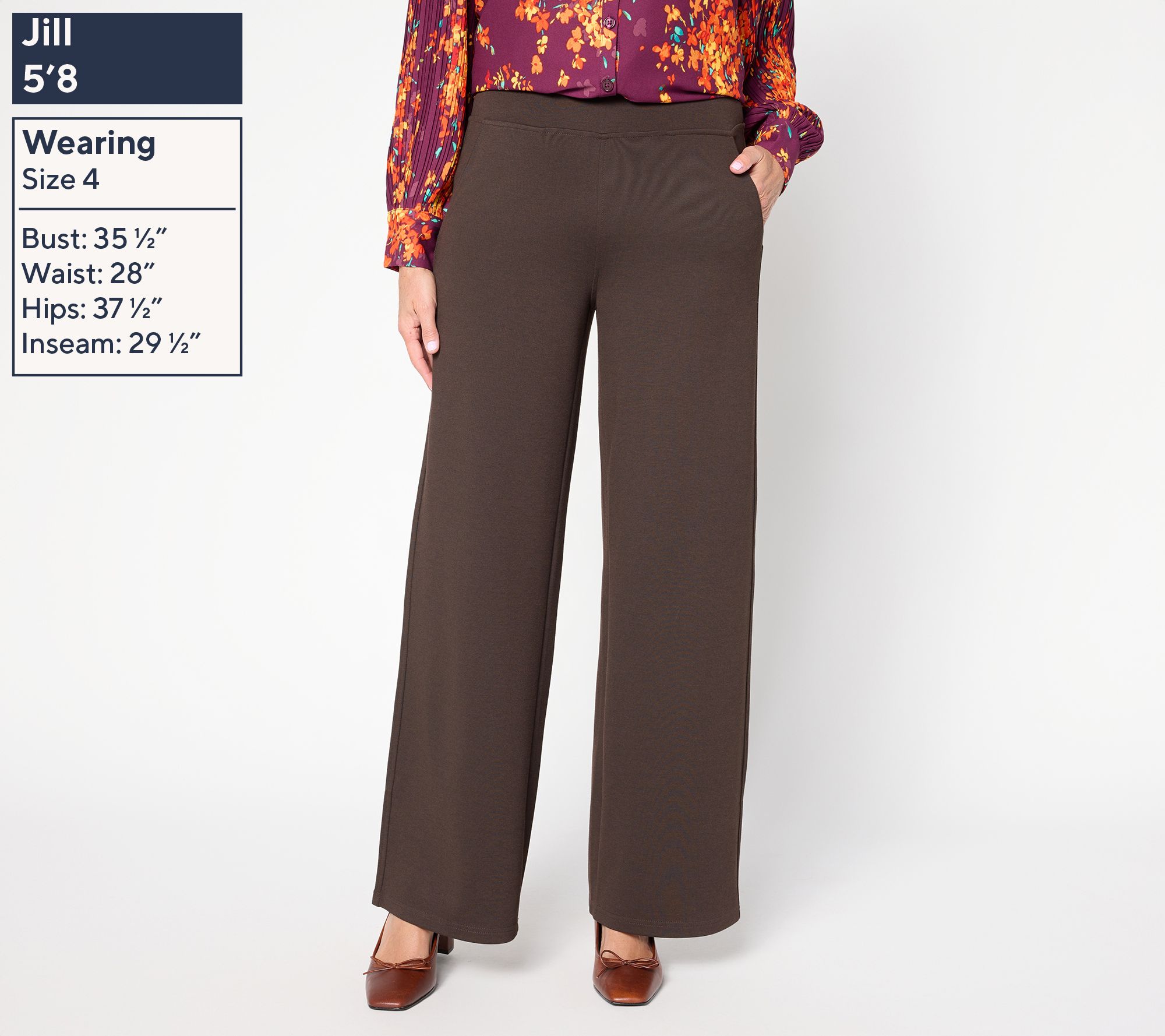 "As Is" Belle by Kim Gravel Petite Perfect Ponte Pull-On Pant - QVC.com