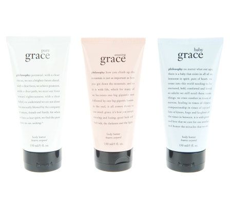 philosophy state of grace body butter trio, 5 oz. - QVC.com