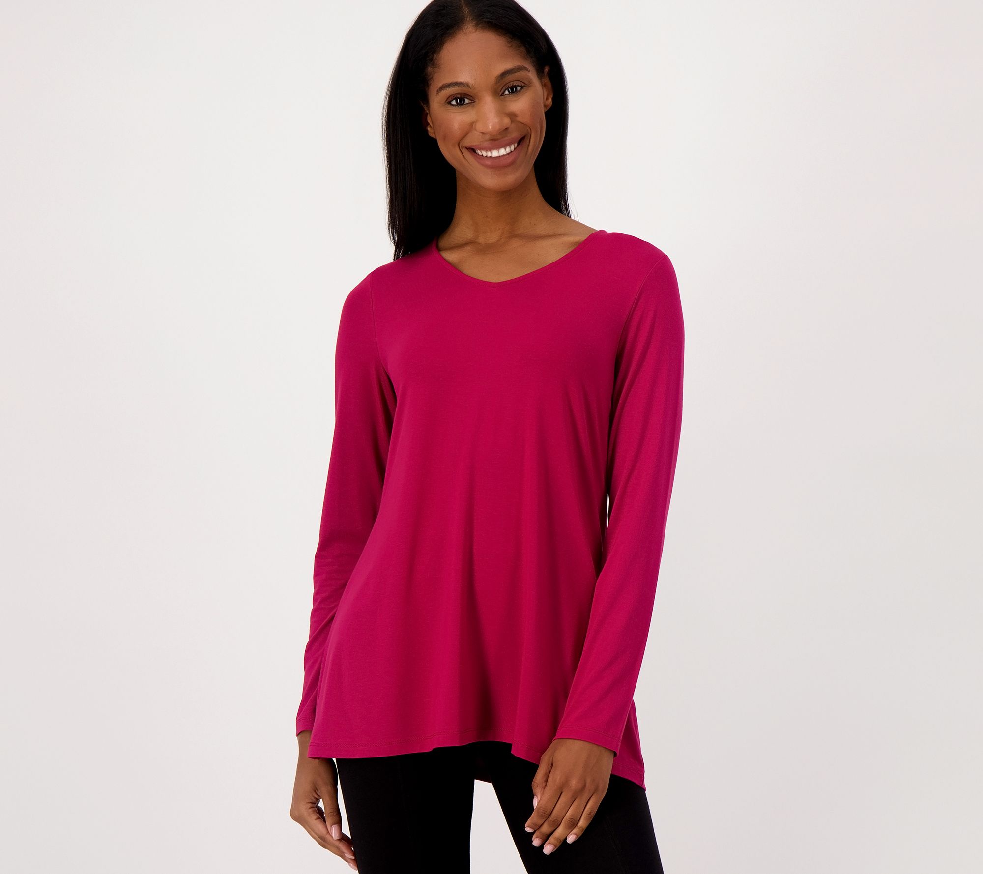 Susan Graver Weekend Regular Essentials Cool Touch A-Line Tunic - QVC.com