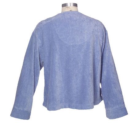 Stan Herman Chenille Bed Jacket w/ Button Front Closure - QVC.com