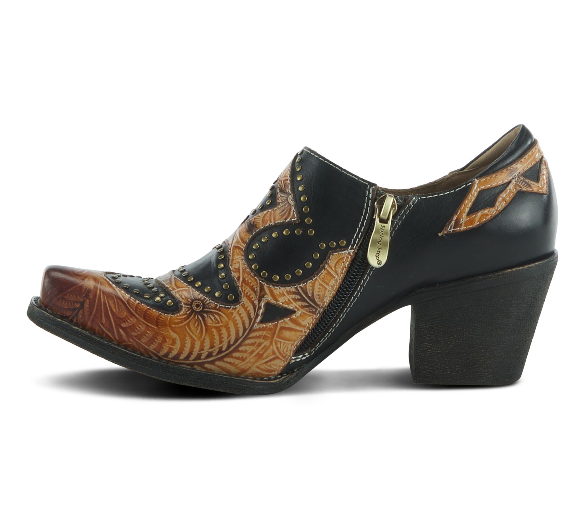 L'Artiste by Spring Step Leather Western Shooties- Zappa - QVC.com