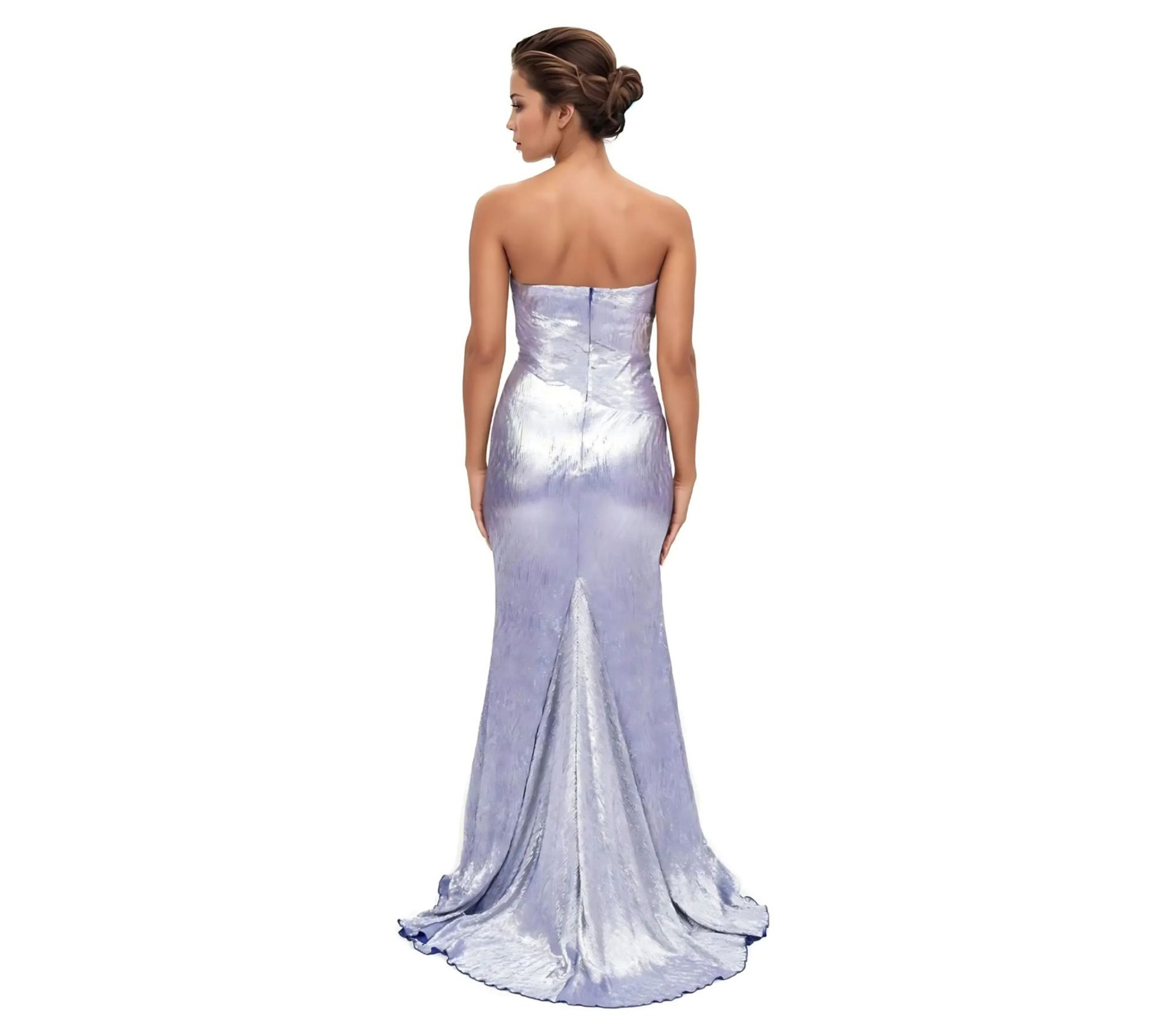 Rene by Rene Ruiz Collection Metallic StraplessGown - QVC.com