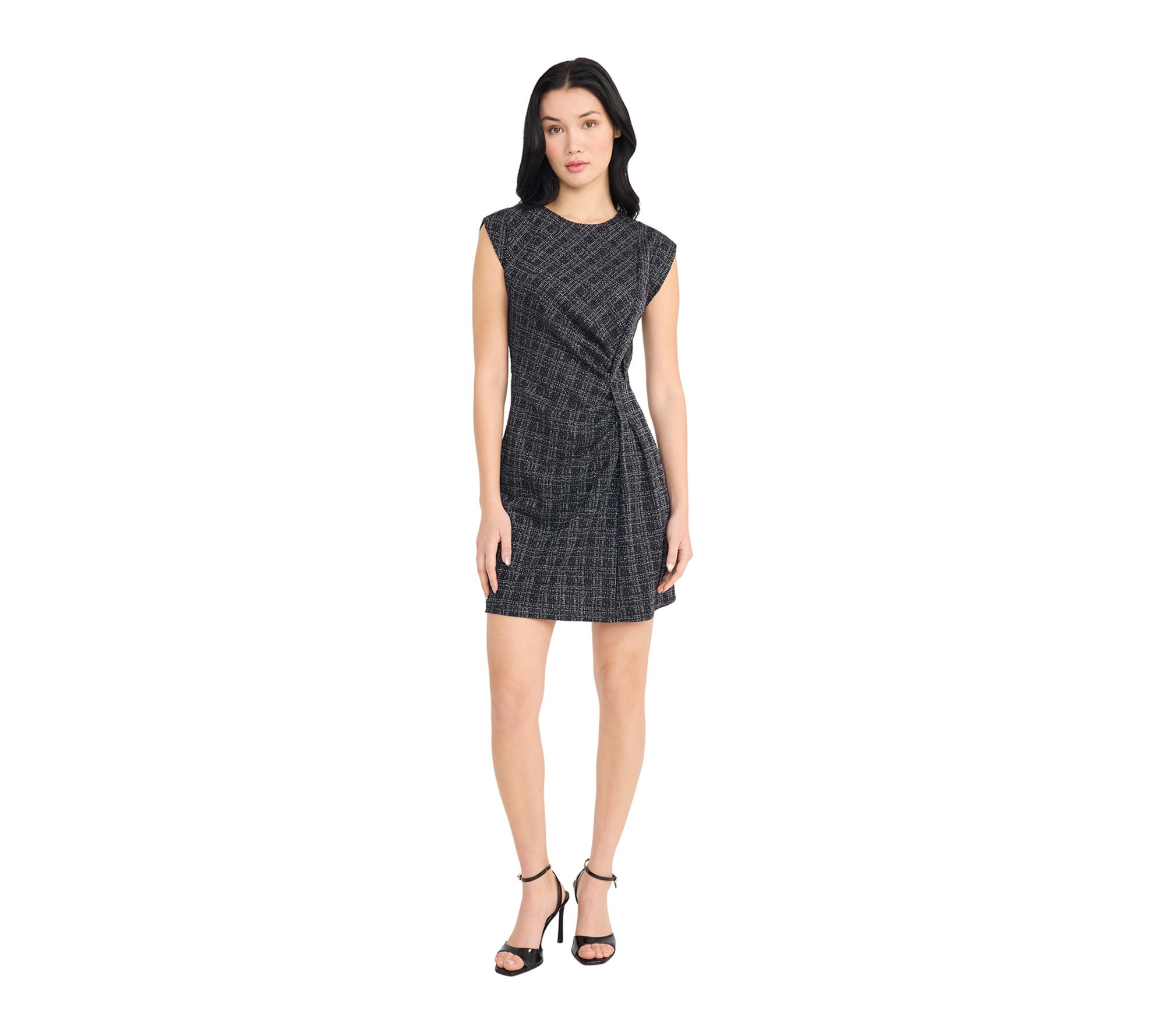 Donna Morgan Metallic Tweed Dress - QVC.com