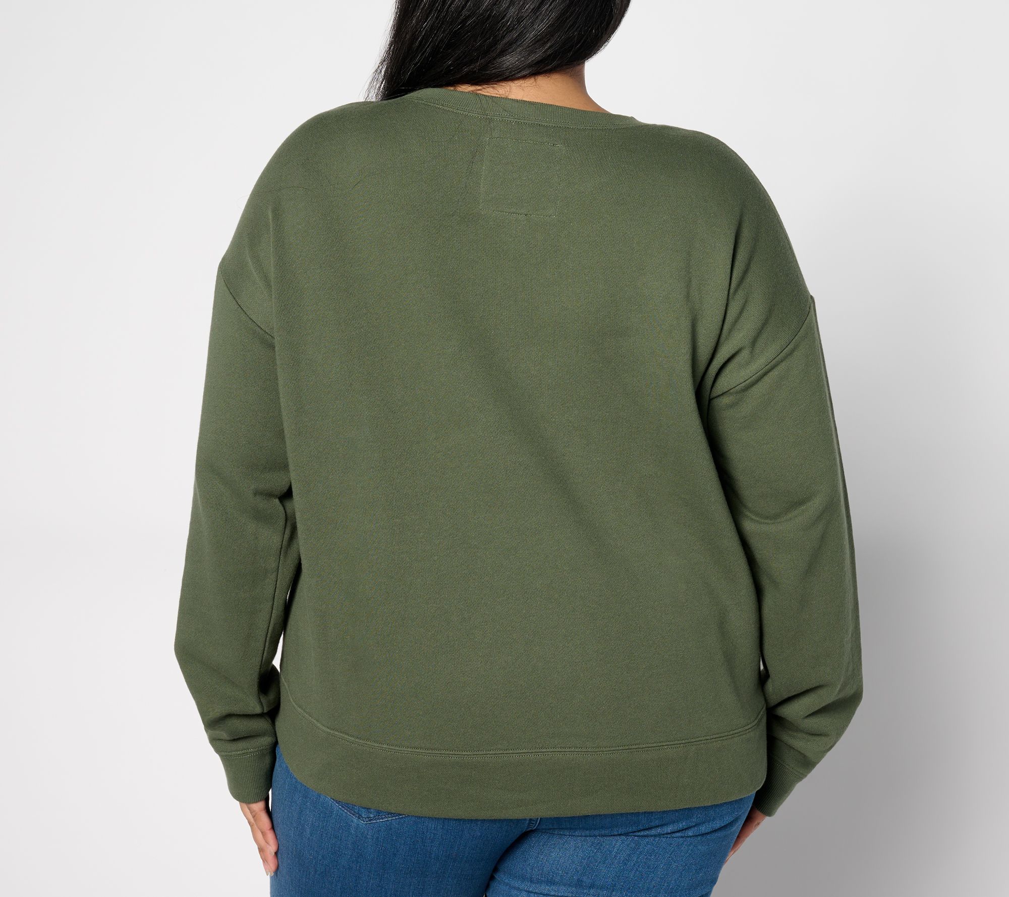 "As Is" Peace Love World French Terry Side Tie Top - QVC.com