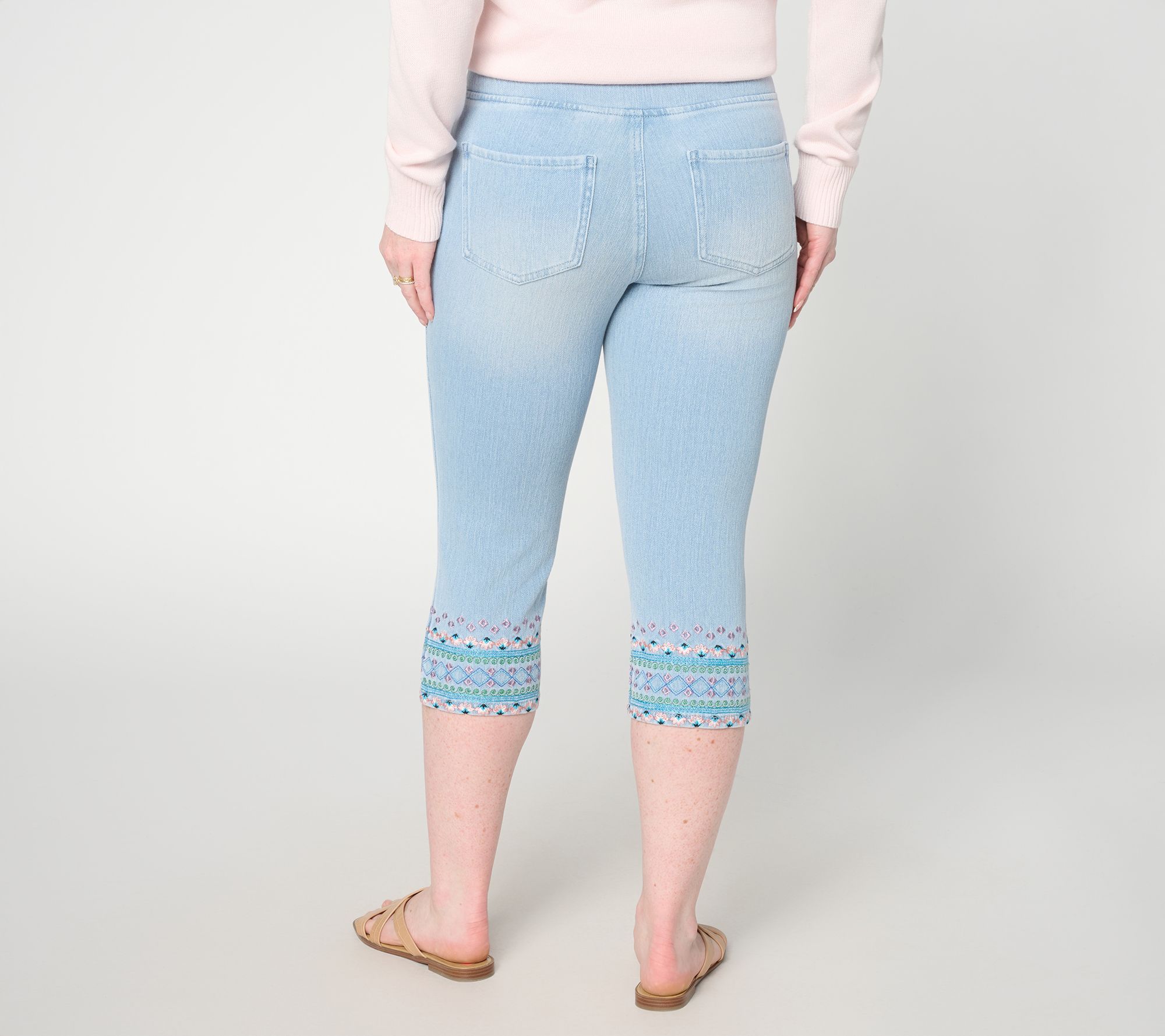 Belle Boho by Kim Gravel Petite Flexibelle Boho Moment Capris - QVC.com