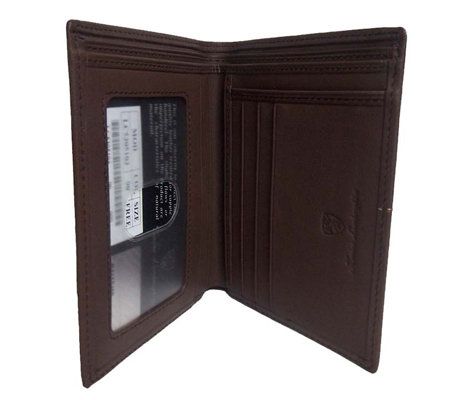 Tonino Lamborghini Leather Wallet - Brown - QVC.com