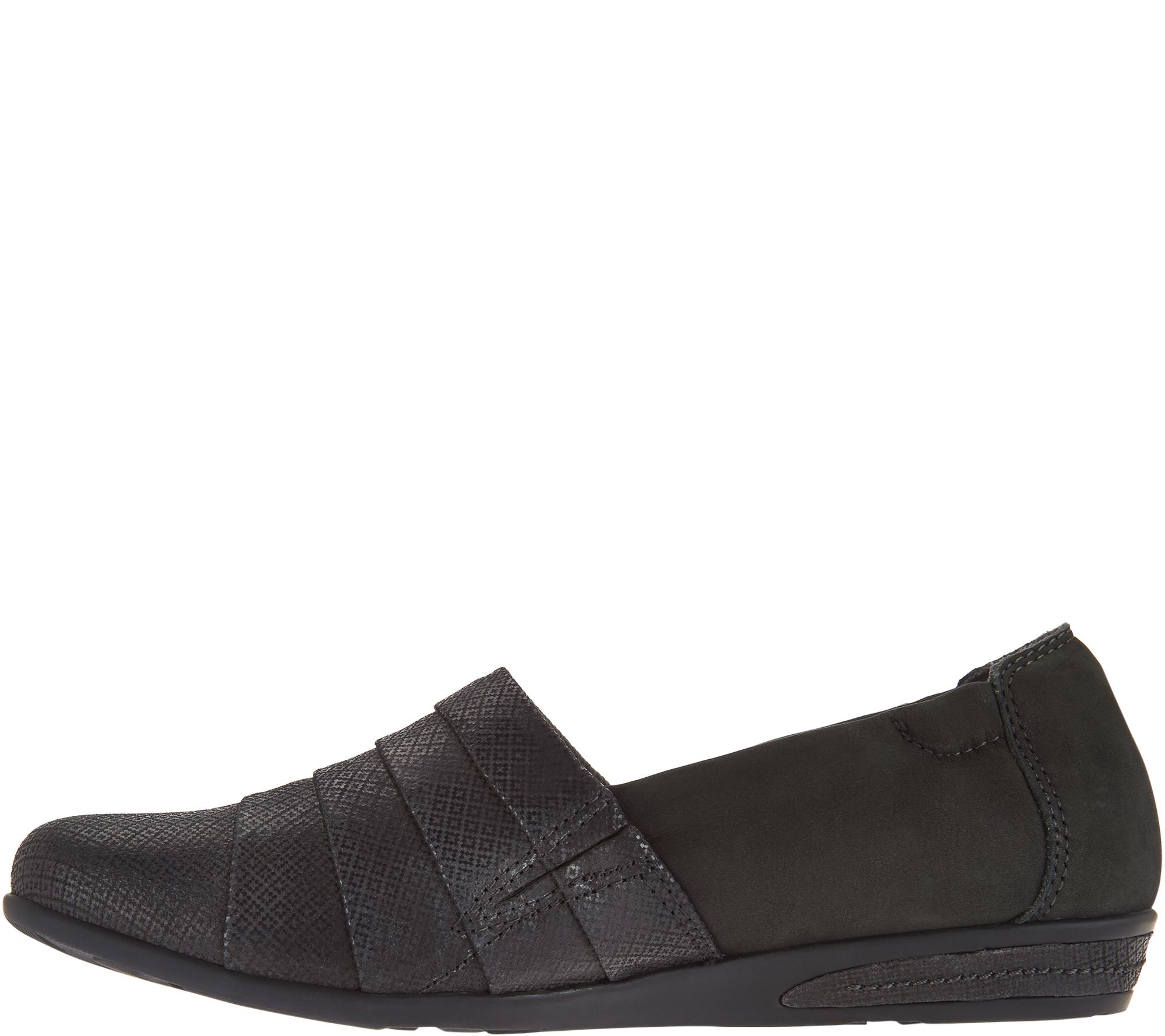 Earth Leather and Suede Slip-on Shoes - Marsala - QVC.com
