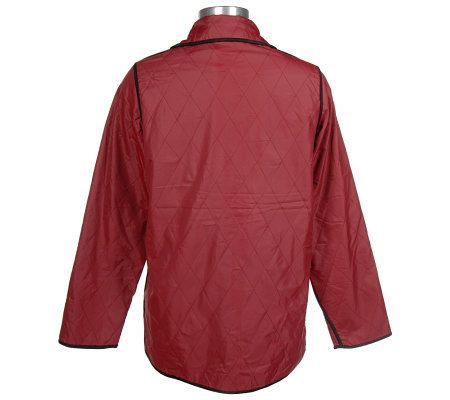 Centigrade Reversible Quilted Jacket with Piping Detail - QVC.com