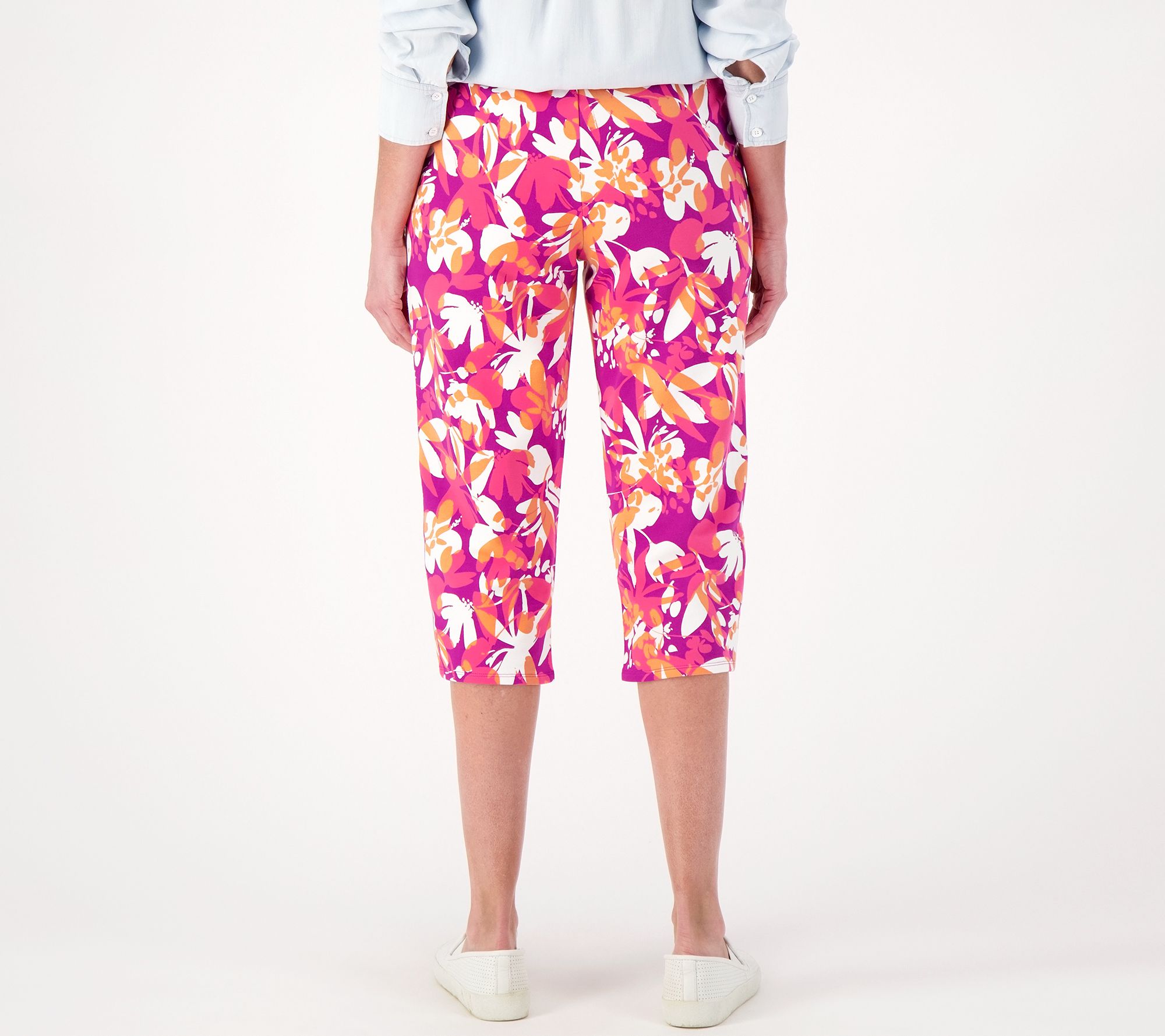 "As Is" Denim & Co. Active French Terry Pull On Capri Pant - QVC.com