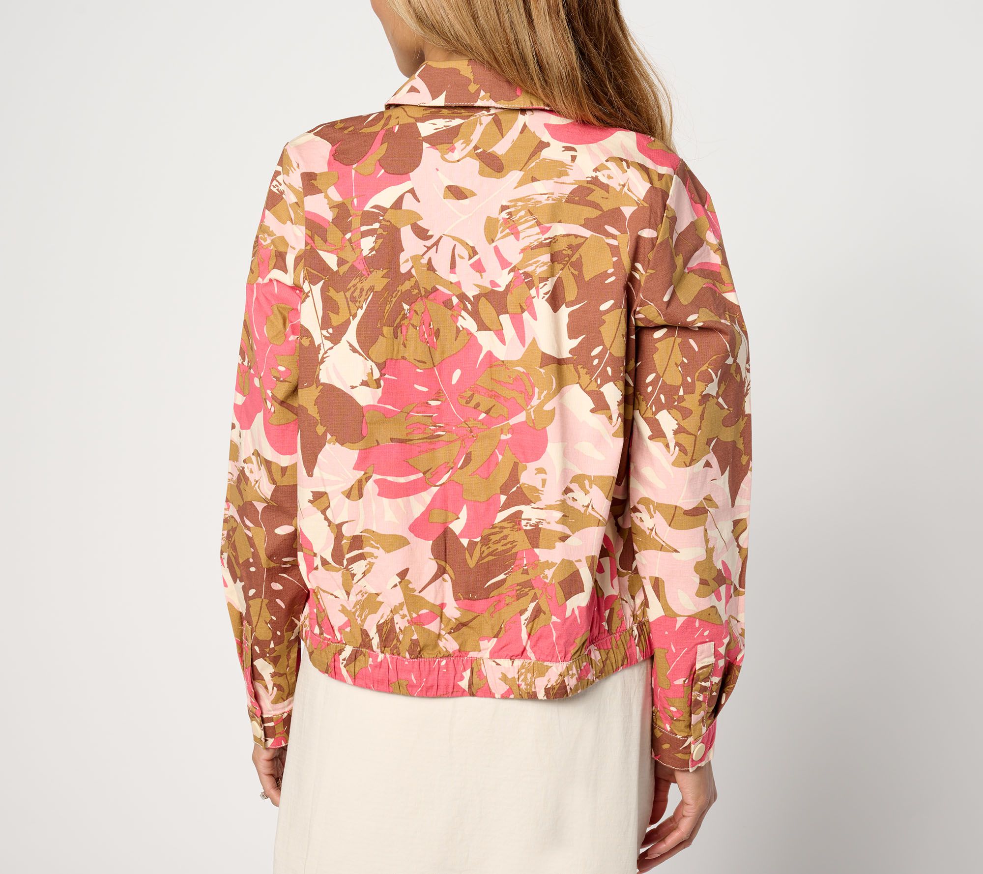 "As Is" zuda Stretch Woven Ripstop Collared Jacket - QVC.com