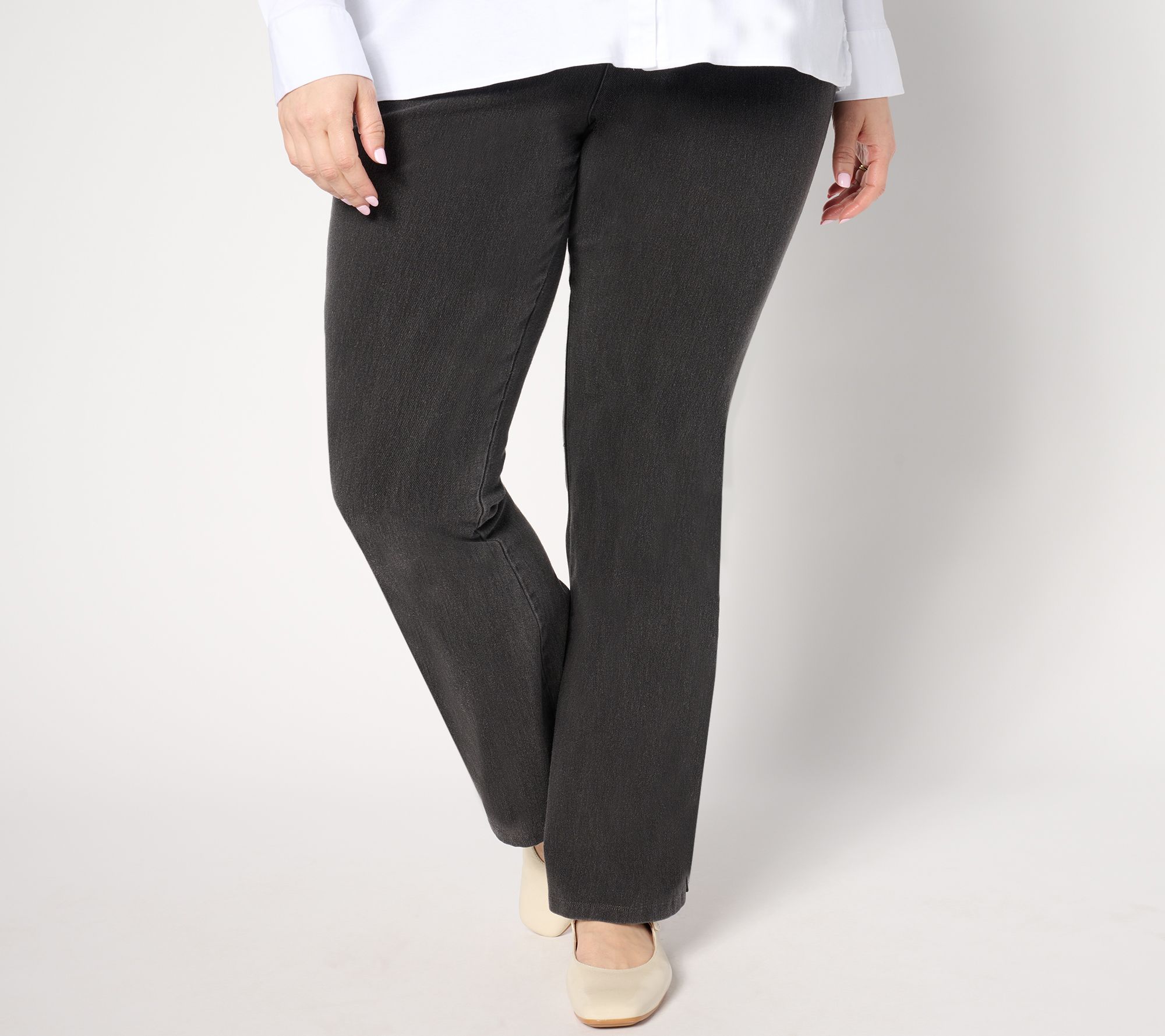 Women With Control Prime Stretch Denim Petite Boot Cut Pant - QVC.com