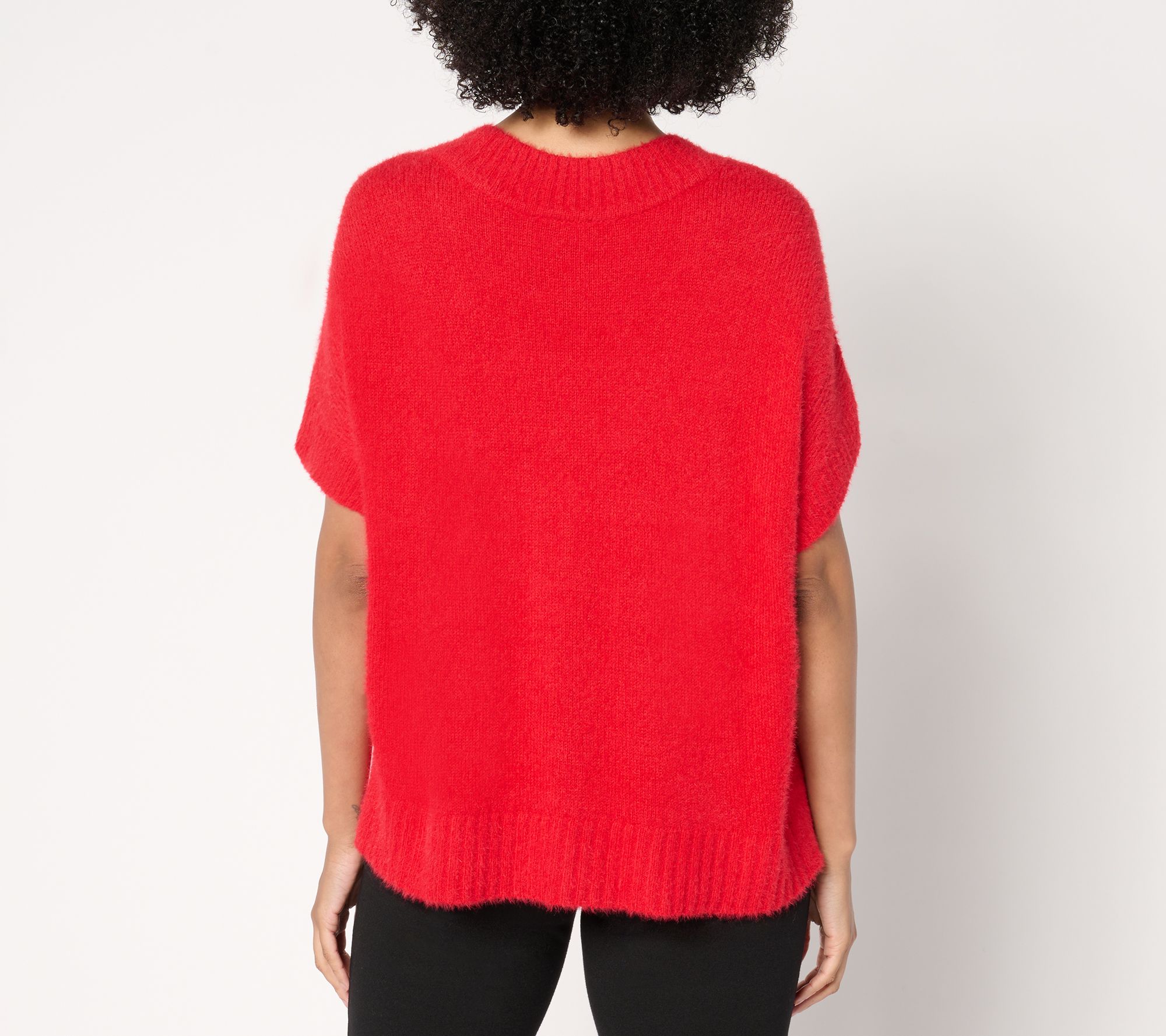 "As Is" Studio Park x Amy Stran Drop Shoulder Fuzzy Sweater - QVC.com