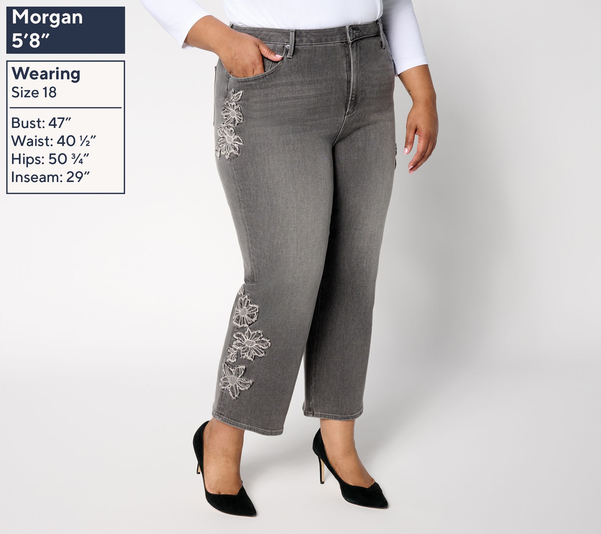 "As Is" Driftwood Jeans Royce Straight Leg Jean- Petunia - QVC.com