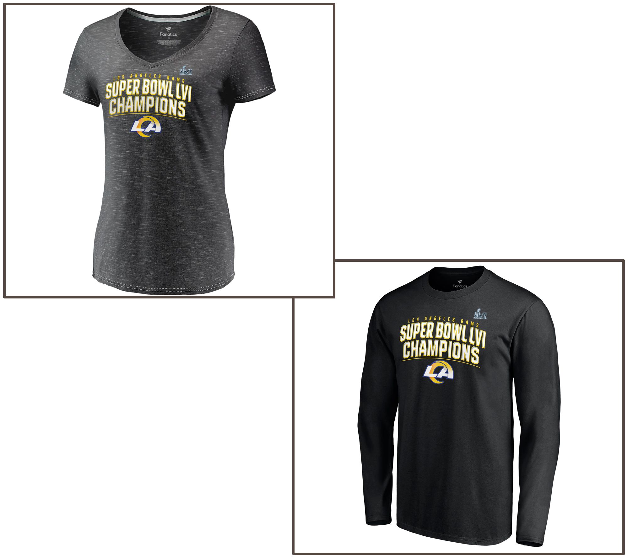 NFL Super Bowl LVI Champions Rams Men's or Women's Record Tee - QVC.com