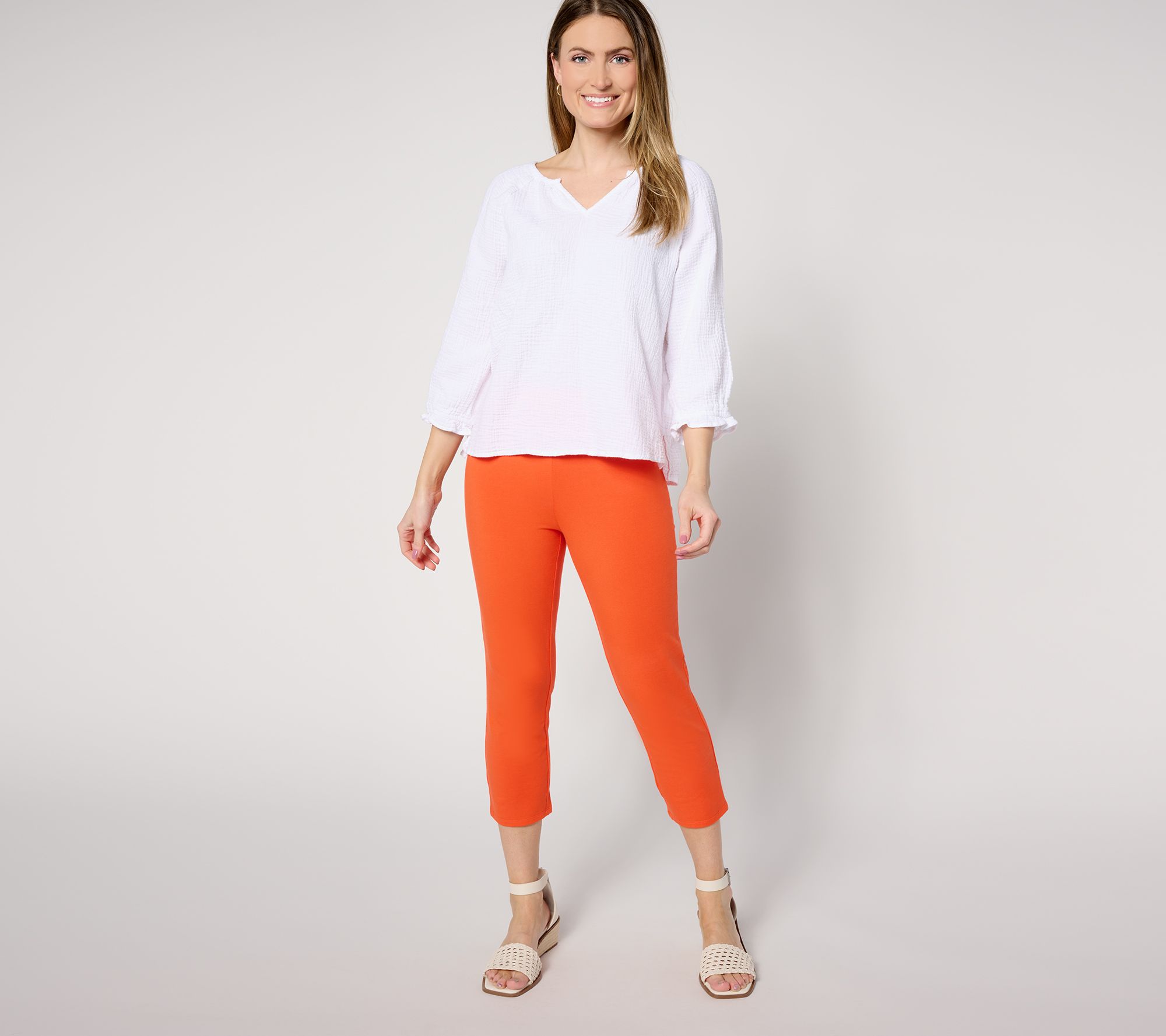Women With Control Tall Set of 2 Slim Leg 86/14 Crop Pants - QVC.com