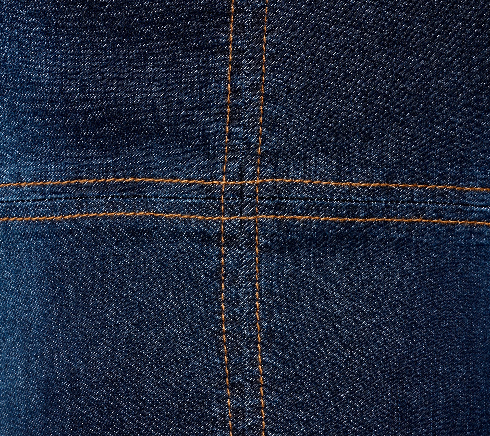 Peace Love World Denim Petite Short Sleeve Midi Dress- Denim - QVC.com