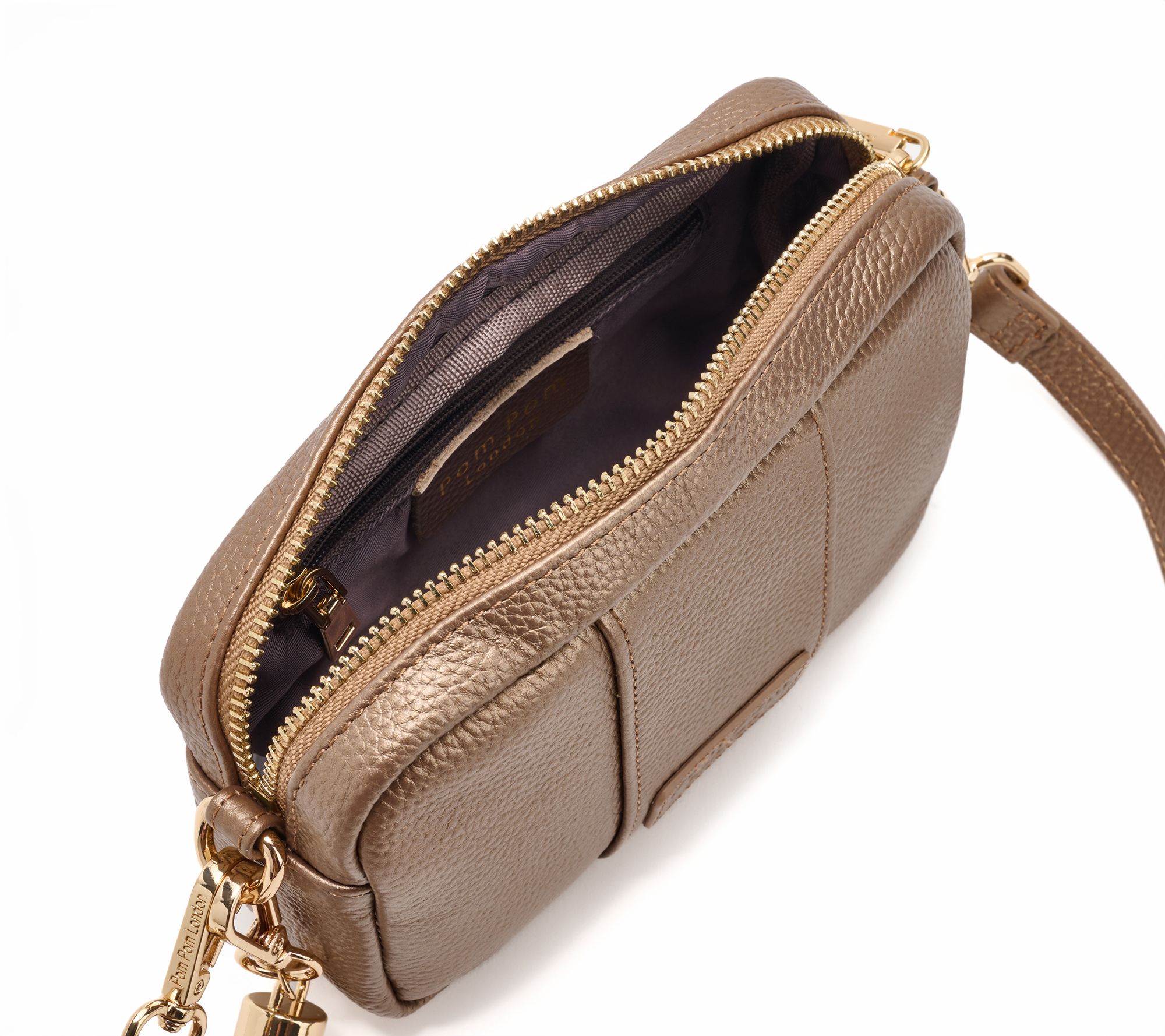 "As Is" Pom Pom London City Mini Crossbody w/ 2 Straps - QVC.com