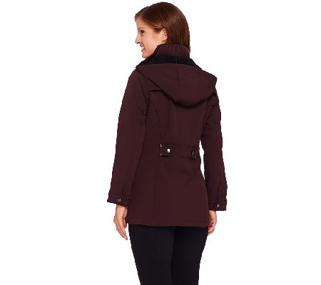 Liz Claiborne New York Softshell Jacket w/ Snap Details - QVC.com