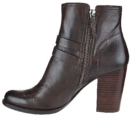 G.I.L.I. Leather Ankle Boots With Buckles - Addison - QVC.com