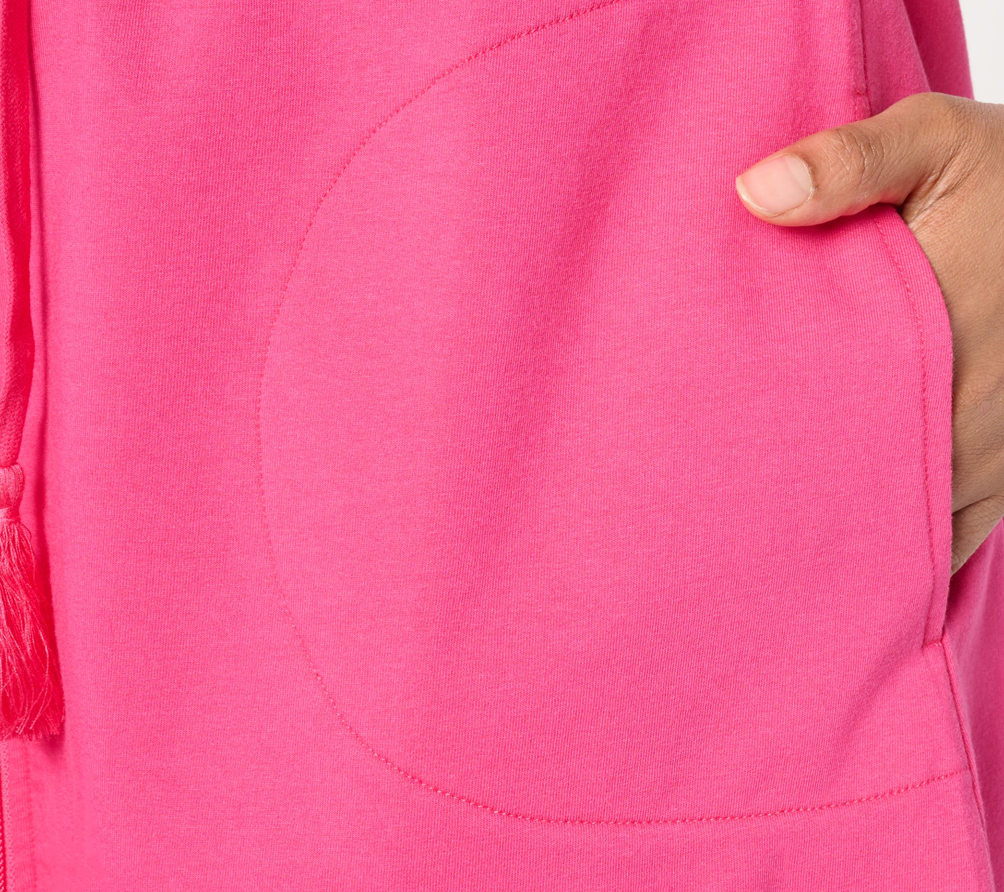 Denim & Co. Beach Regular French Terry Zip Up Cover Up Dress - QVC.com