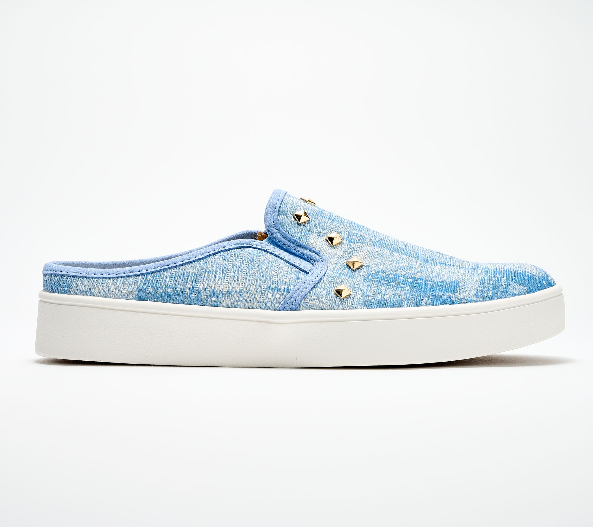 Revitalign Orthotic Studded Denim Mules - Barbados Joy - QVC.com