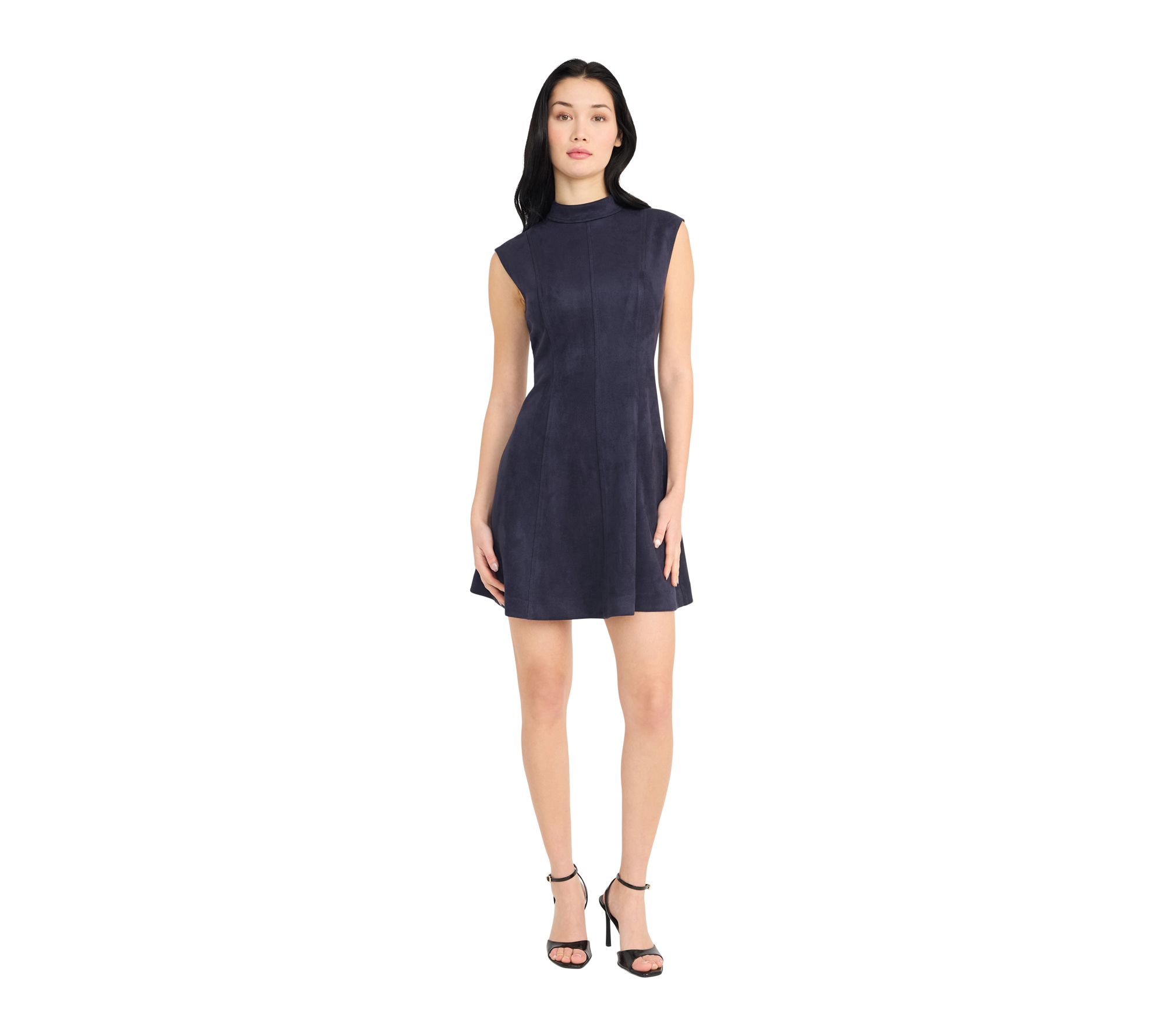 Donna Morgan Mini Suede Dress - QVC.com