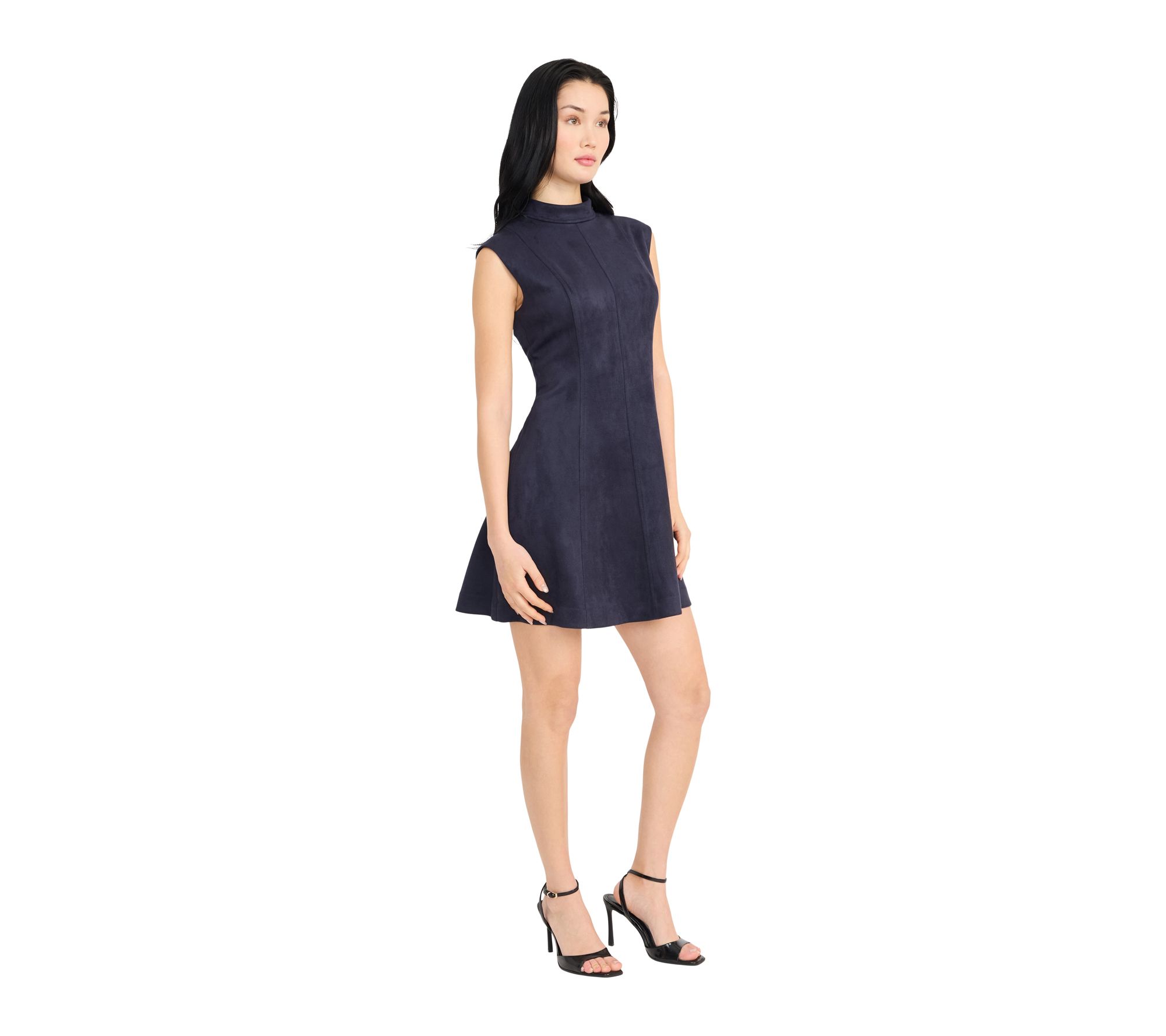 Donna Morgan Mini Suede Dress - QVC.com
