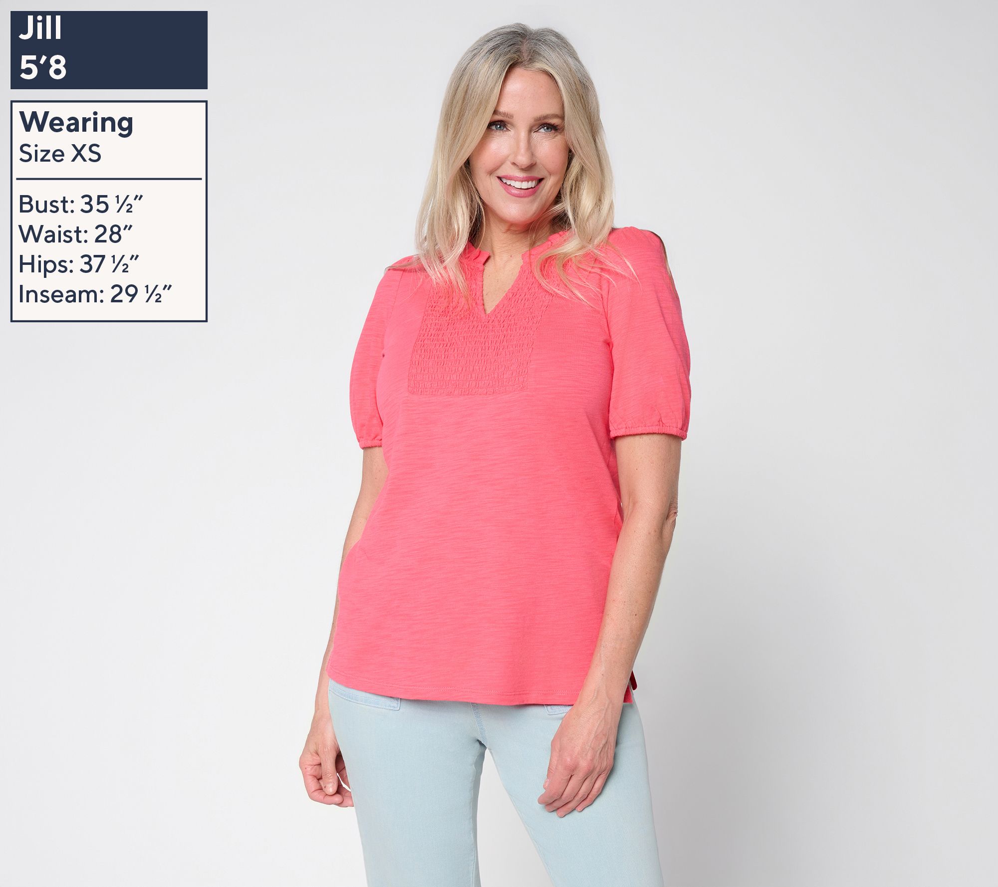 Belle by Kim Gravel Slub Knit Slay the Vacay V-Neck Top - QVC.com