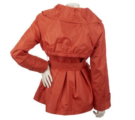"As Is" Centigrade Packable Trench Jacket with Self Belt - QVC.com