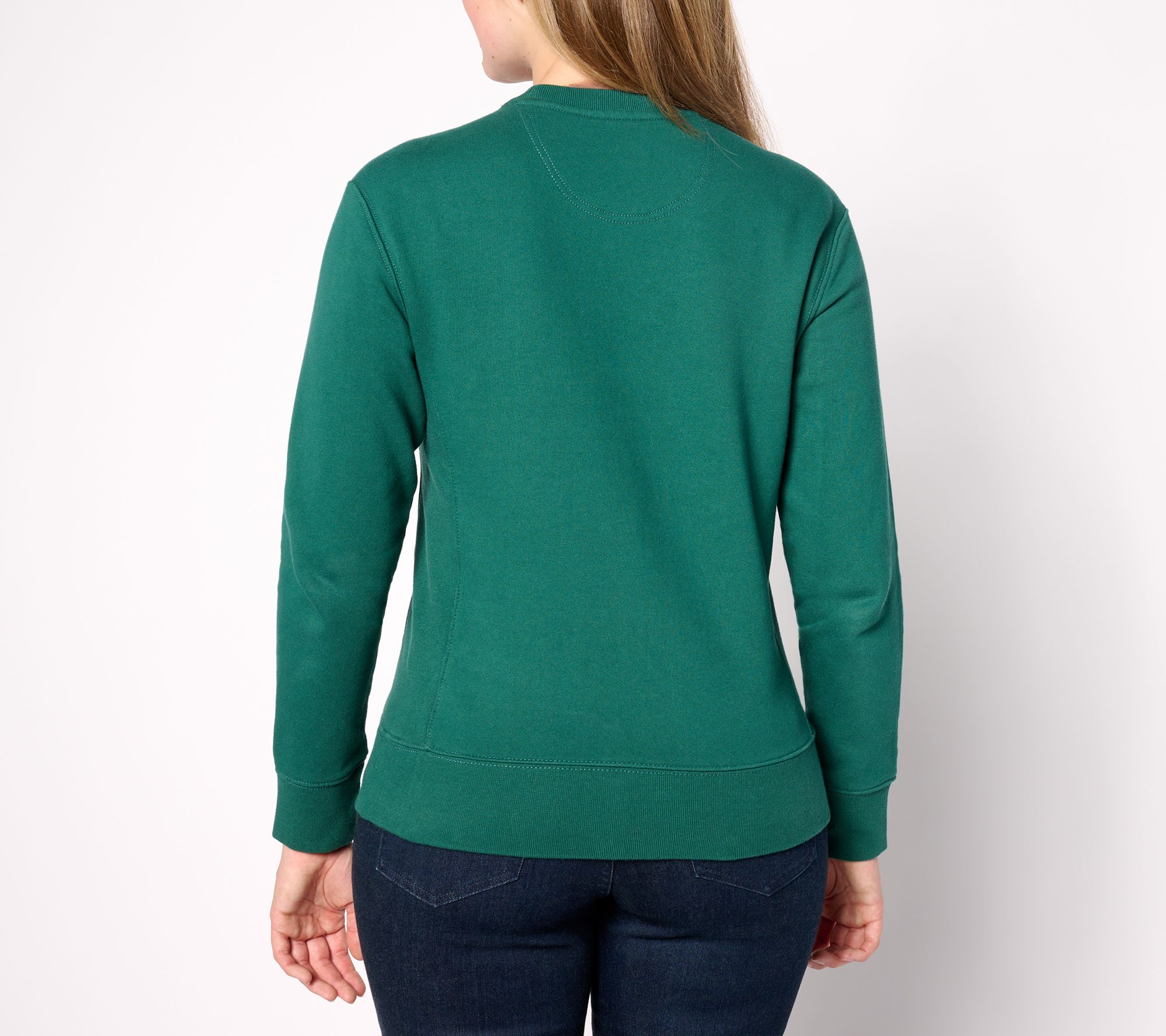 "As Is" Life is Good x The Grinch Women's Simply True Fleece Crew - QVC.com