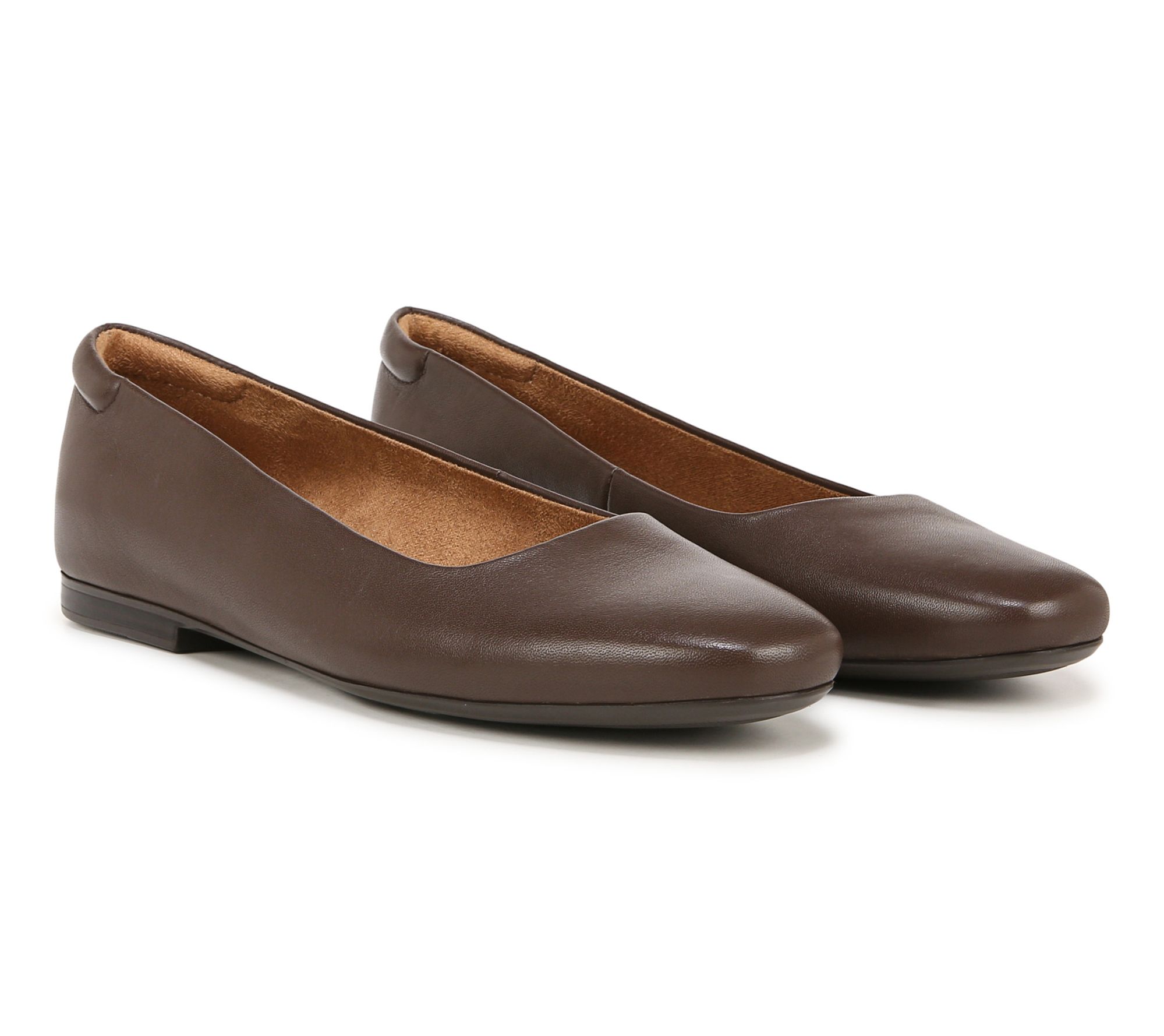 Naturalizer Classic Leather Ballet Flats- Kelly Ballet - QVC.com