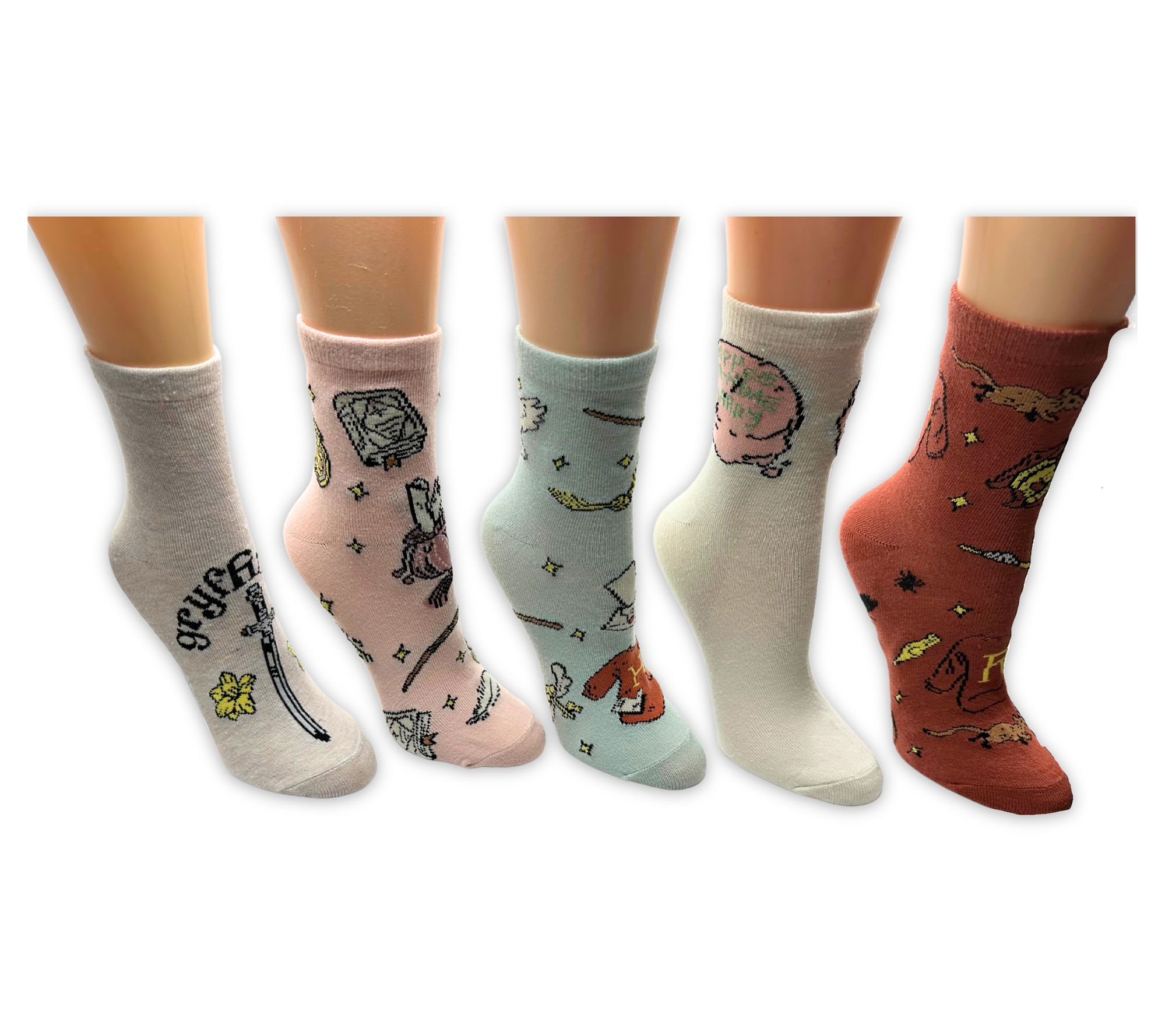 Harry Potter Ladies' Set of 5 Capri Sock Set - QVC.com
