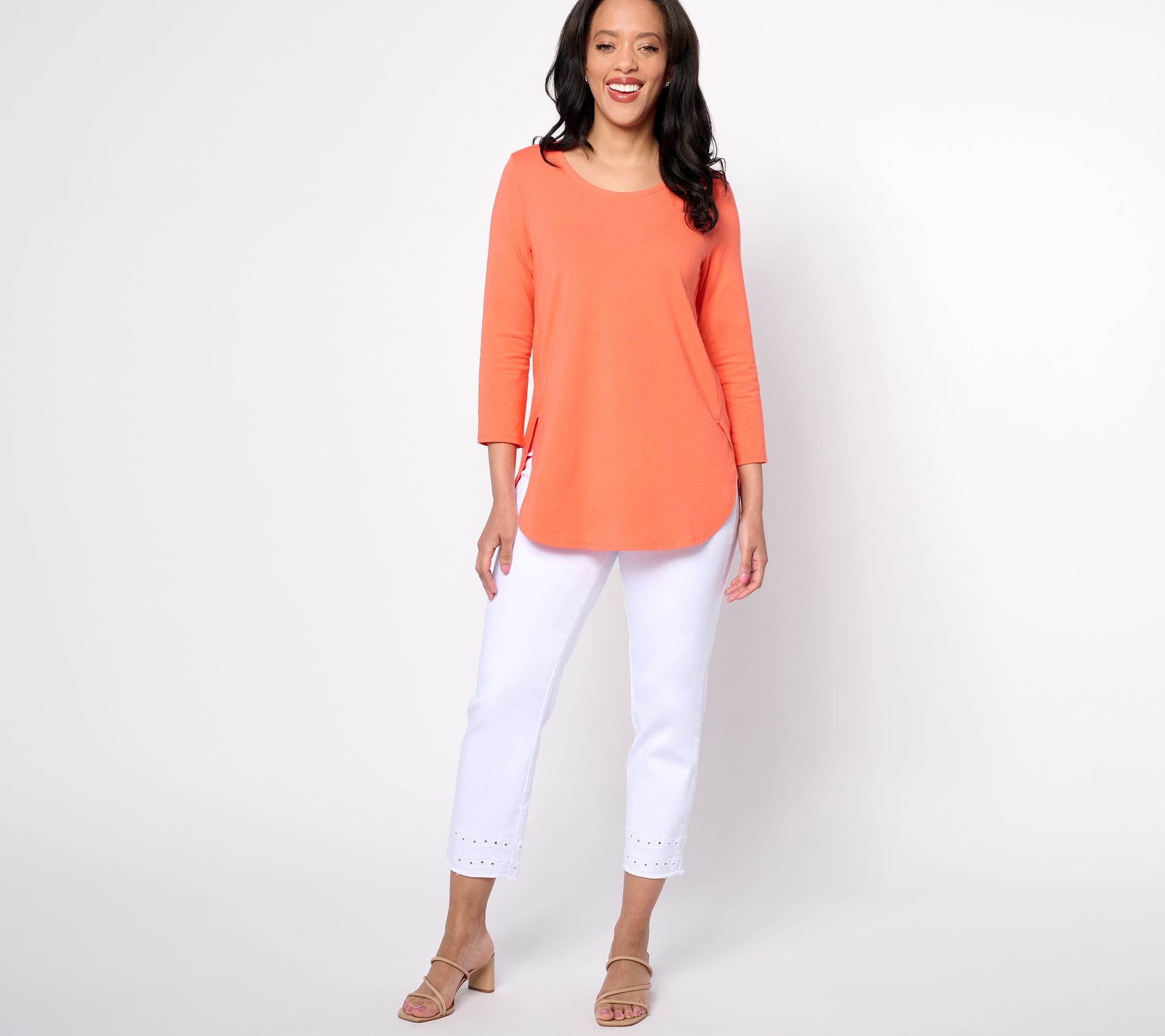 Susan Graver Weekend Essentials Comfy Cotton Tunic - QVC.com