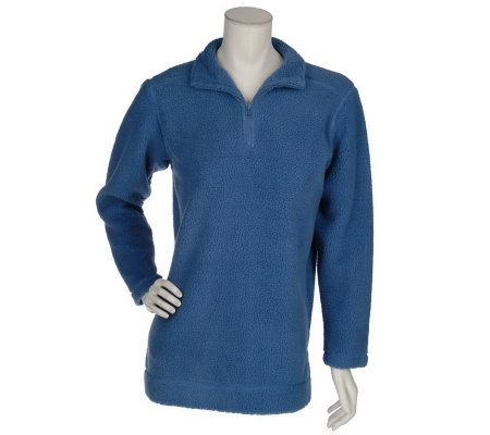 Denim & Co. Berber Fleece Half Zip Pullover - QVC.com