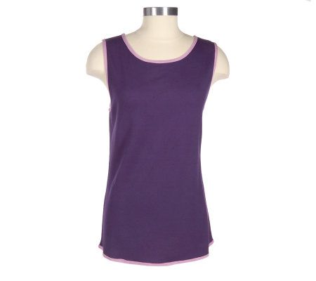 Dialogue Double Faced Reversible Cardigan and Shell - QVC.com